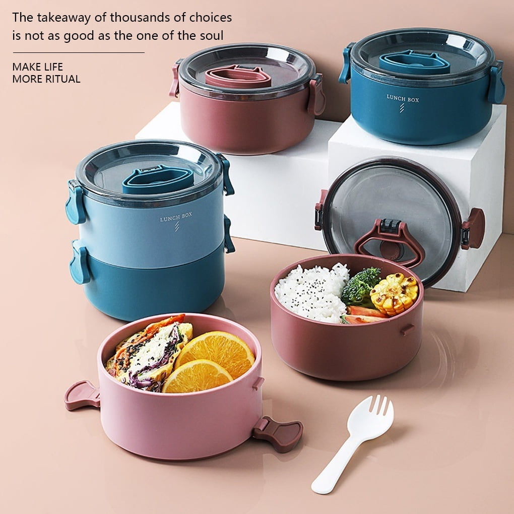 Lunch Box Containers Convenient Rounded Heat-resistant Microwave Box ...