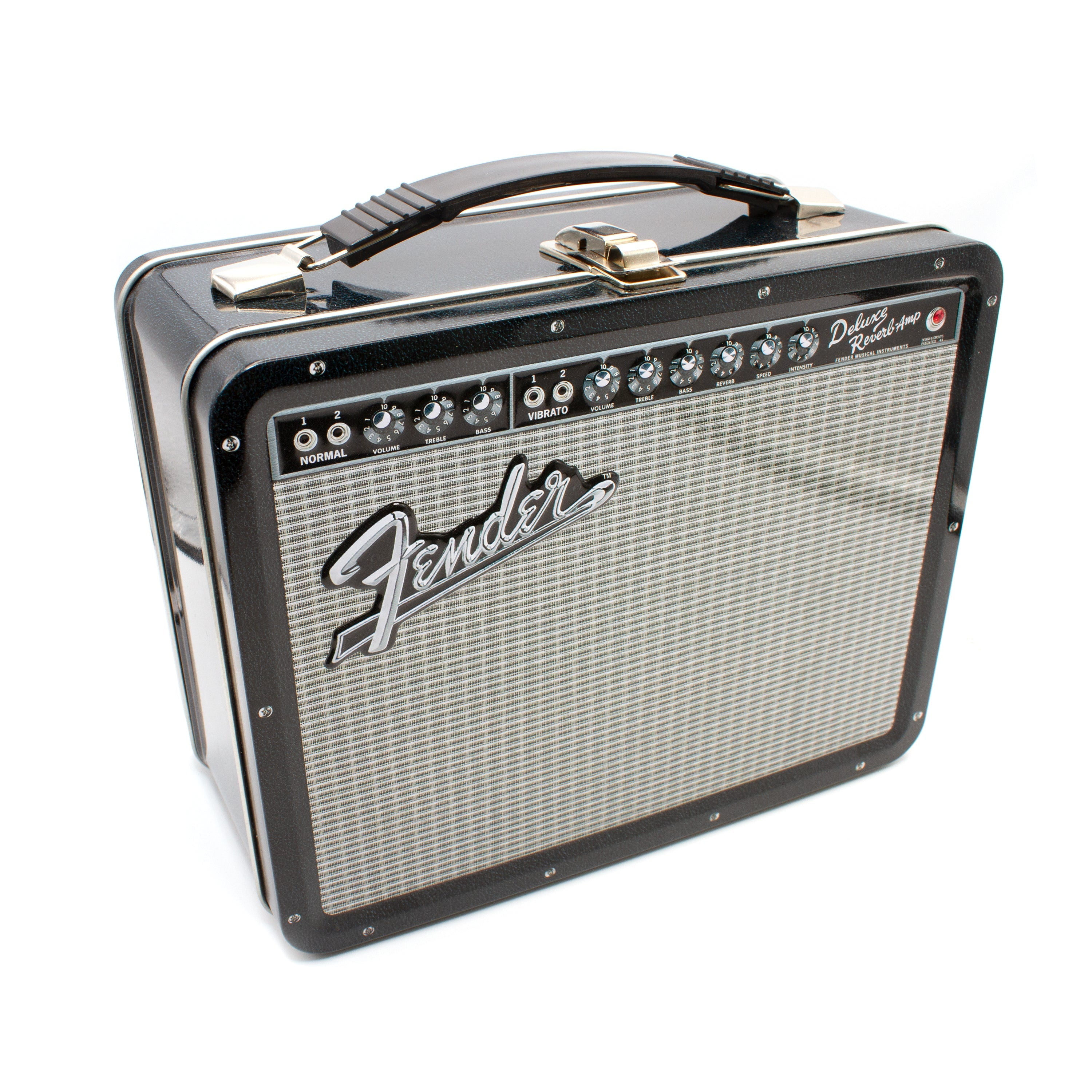 Aquarius Fender Amp Themed Lunch Box - Hard Case, Tolex Coating, Black ...