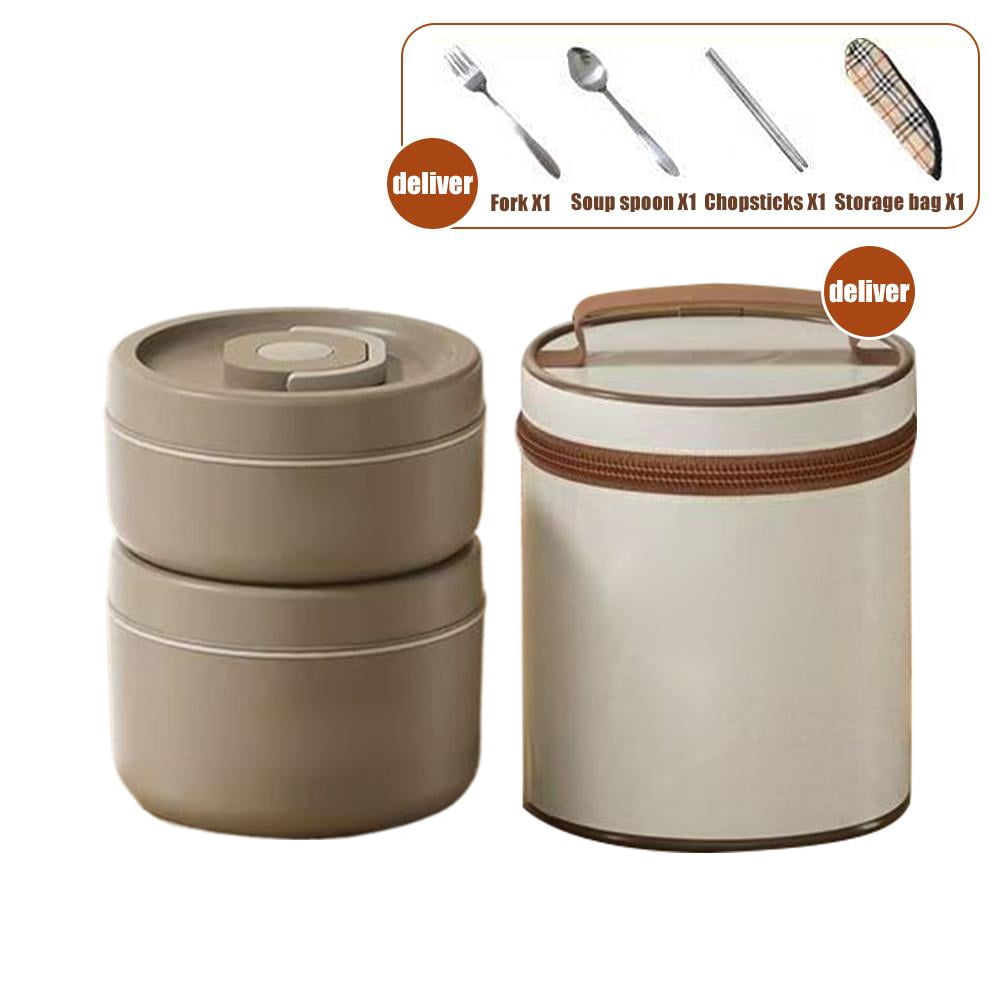 Lunch Box Food Flask Stainless Steel Insulated Food Soup Jar Containers ...
