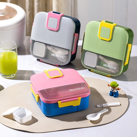 Lunch Box Food Grade Plastic Office Worker Lunch Box with Cutlery ...