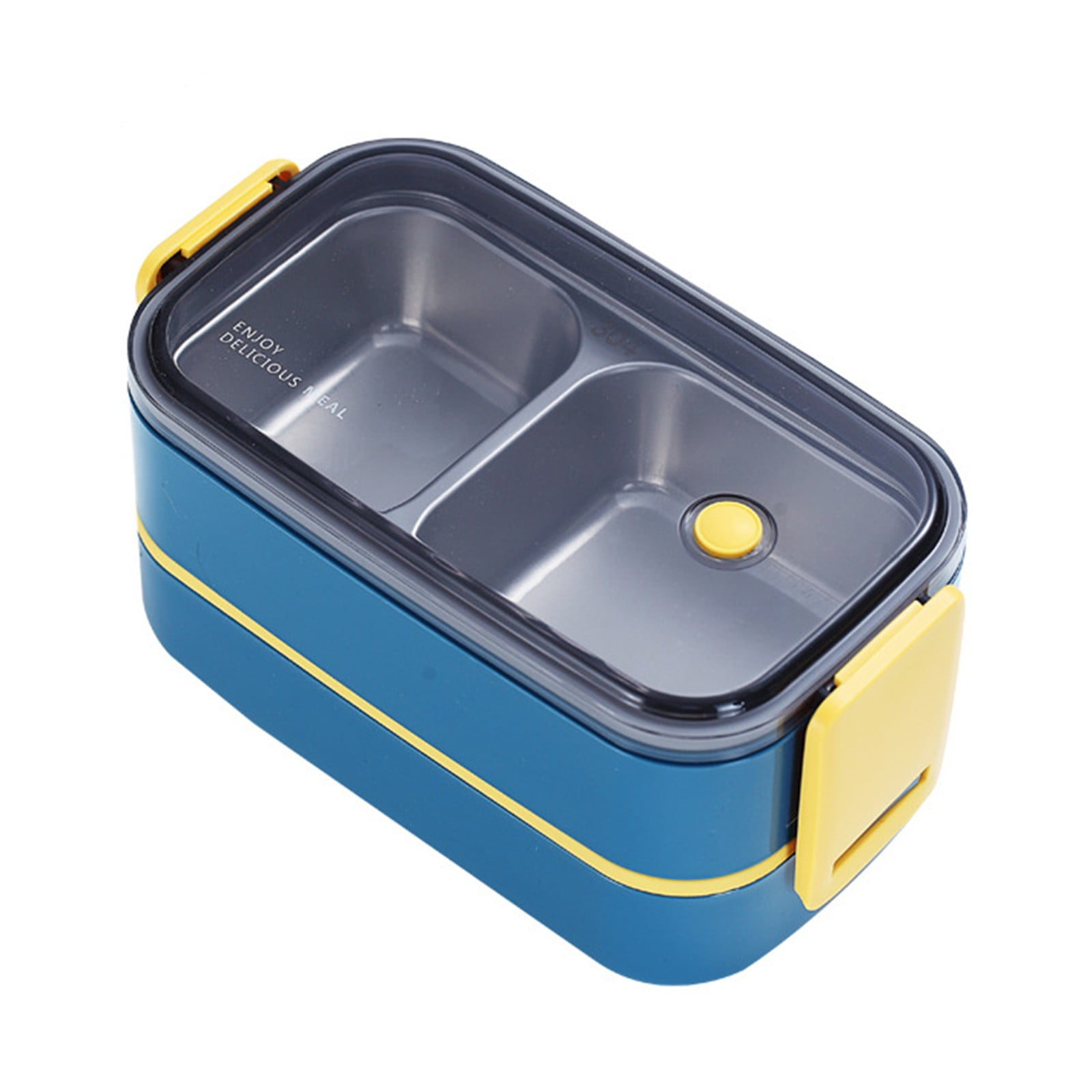 Lunch Box Food Storage Containers /2 Layers Stainless Steel Portable ...