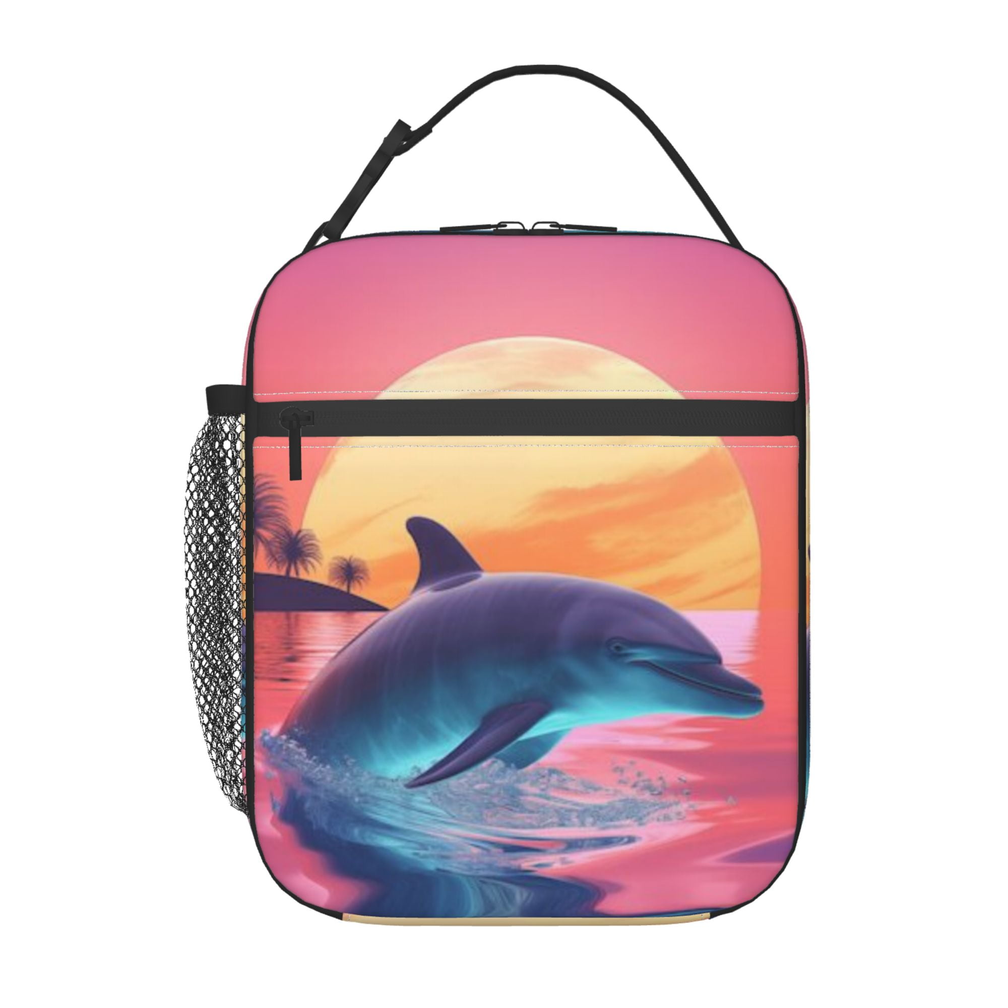 Lunch Box For Adults Lunch Bag Cooler Tote Dolphin Sunset Island Large ...