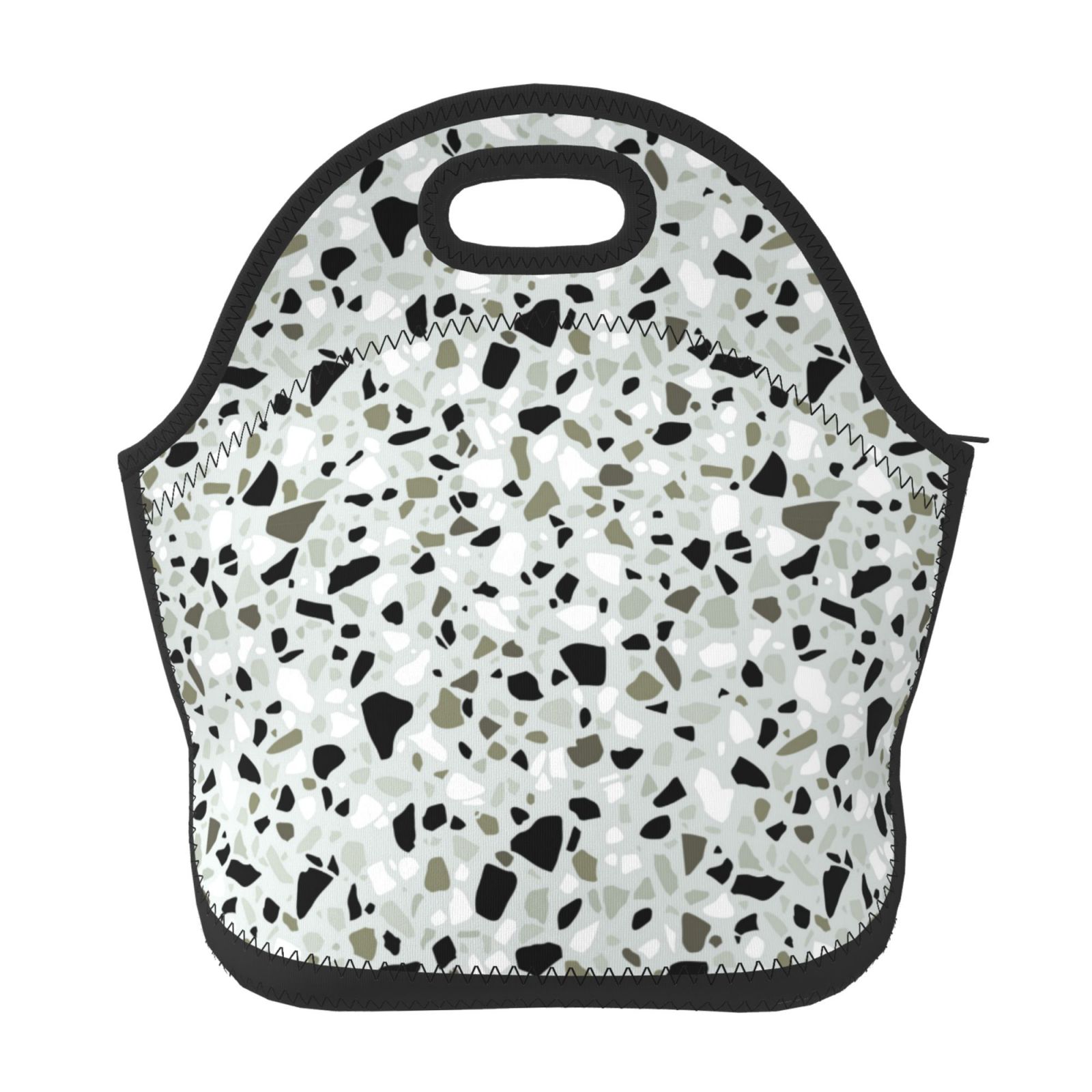 Lunch Box Gray Marble pattern Neoprene Lunch Tote Bag for Women Men ...