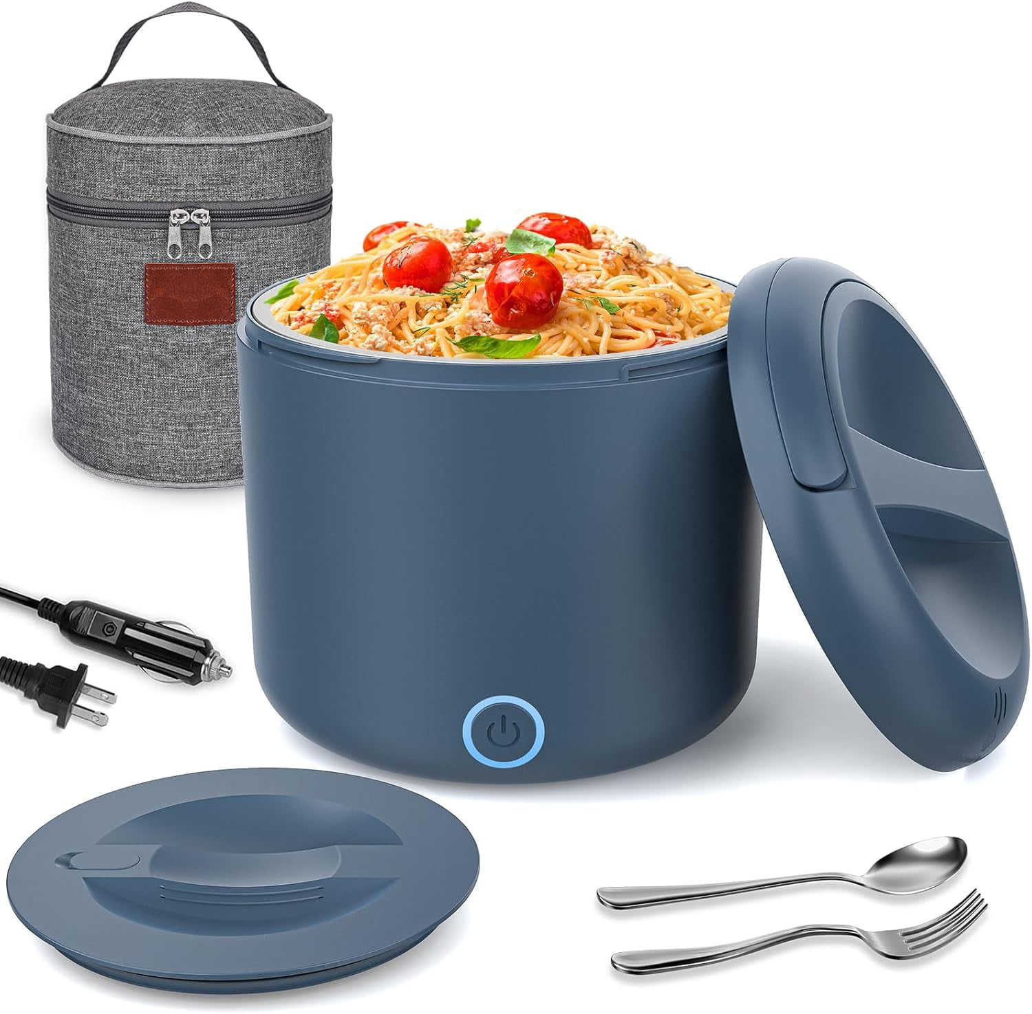 Lunch Box Heater, 1.2L/41oz Heated Lunch Boxes for , 12V/24V/110V ...