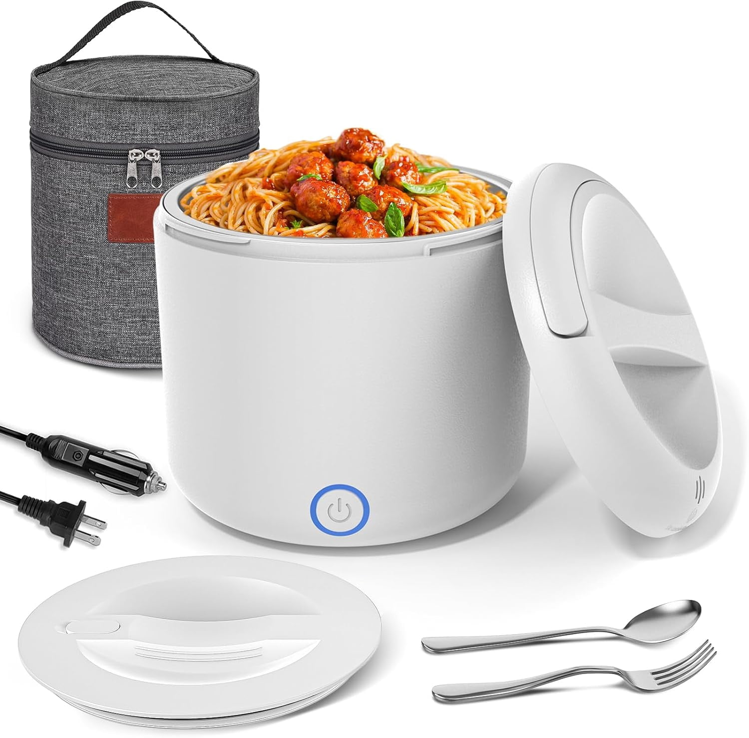 Lunch Box Heater, 1.2L/41oz Heated Lunch Boxes for , 12V/24V/110V ...
