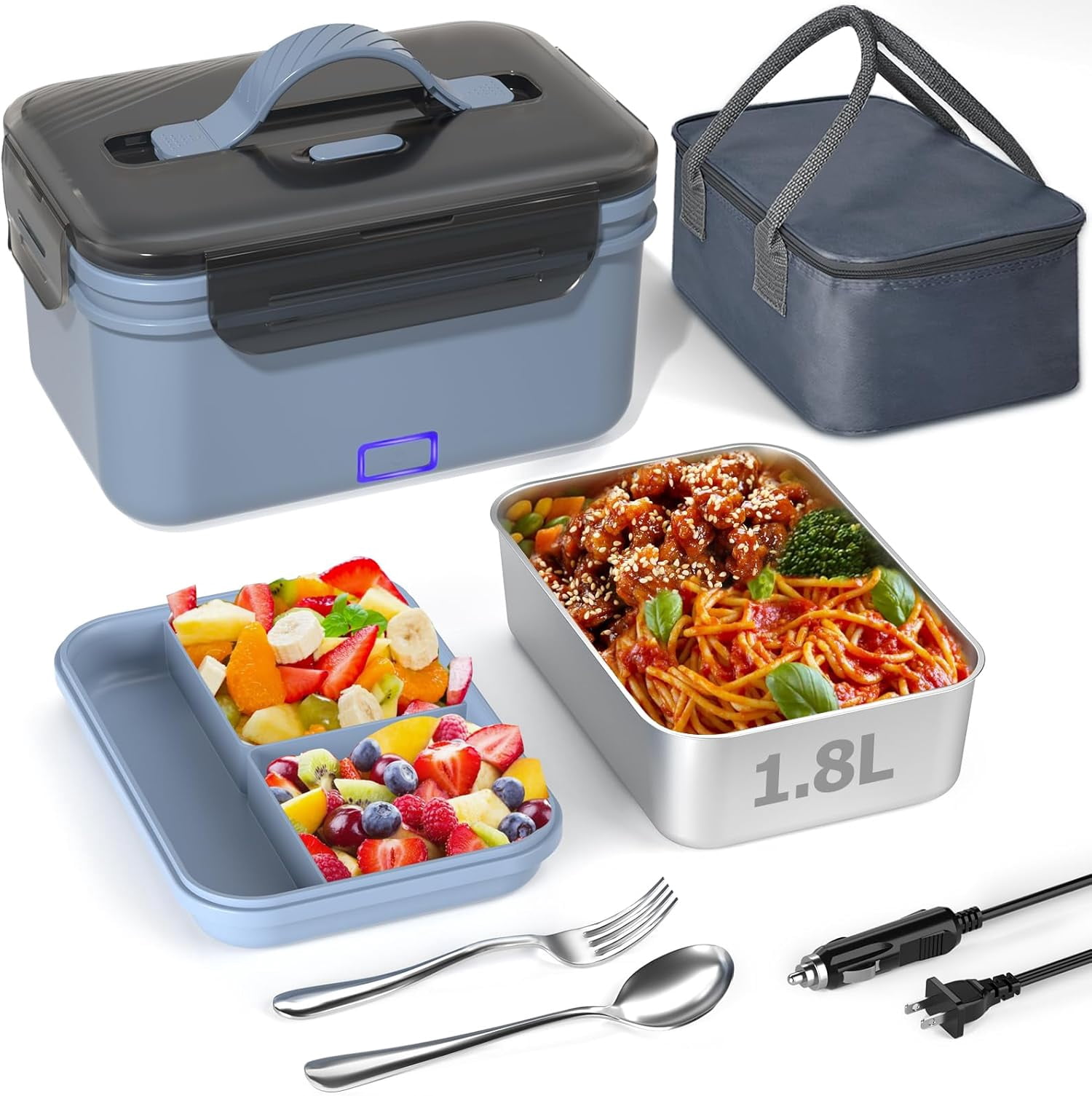 Lunch Box Heater, 100W Portable Warmer, Heated Lunch Box for / with 1 ...