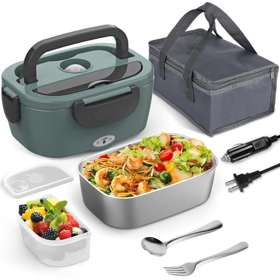 Lunch Box Heater 80W Heated LunchBox for , 12V 24V 110V 220V Lunch ...