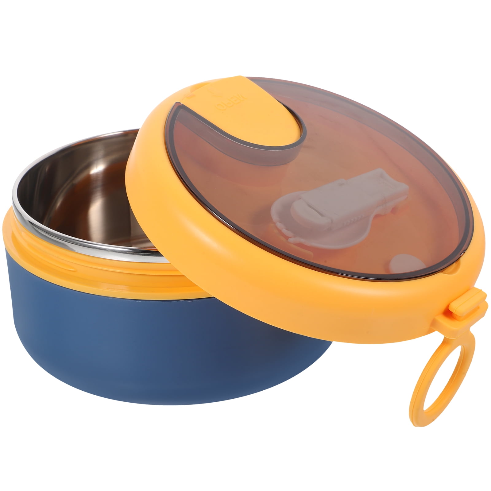 Blue Portable Insulated Food Storage Box with Spoon for Noodles and ...