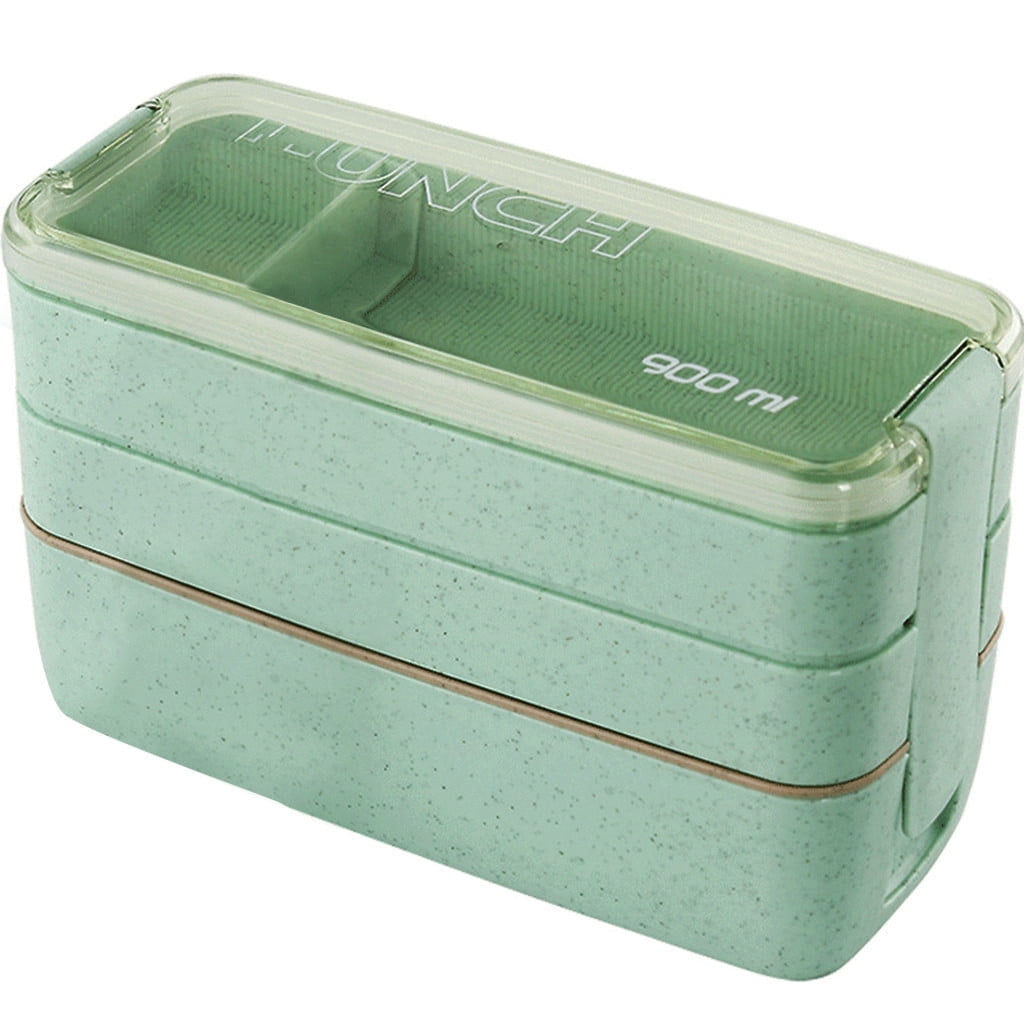 Lunch Box Leakproof Microwave Food Container Compartment Wheatstraw 3 ...