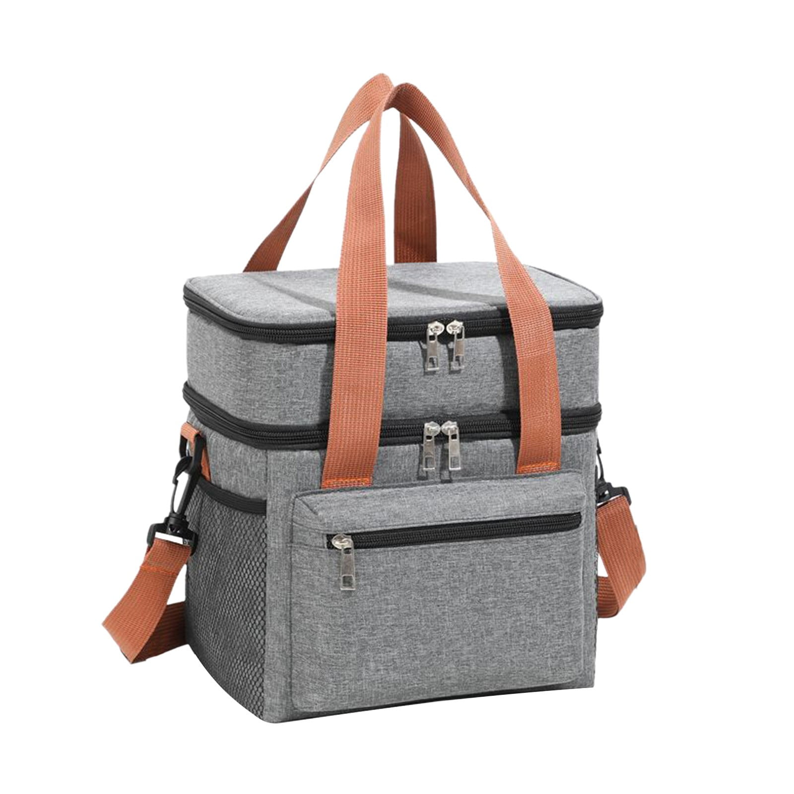 Lunch Box for Men Women - Double Deck Insulated Lunch Bag, Large Leak ...