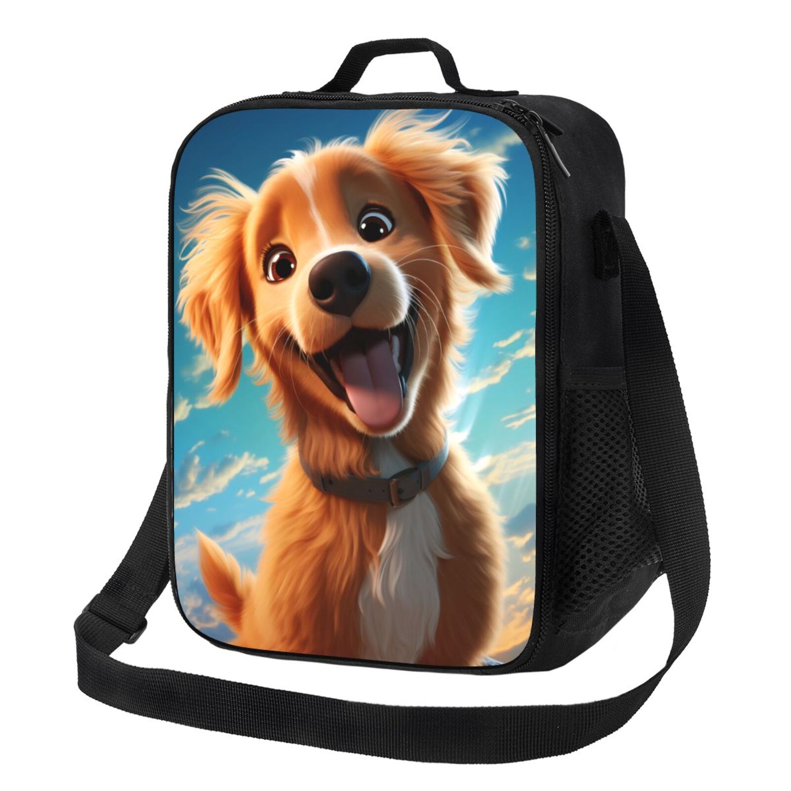 Lunch Box for Men Women Kids - Blue Sky Cute Dog Insulated Lunch Bag ...