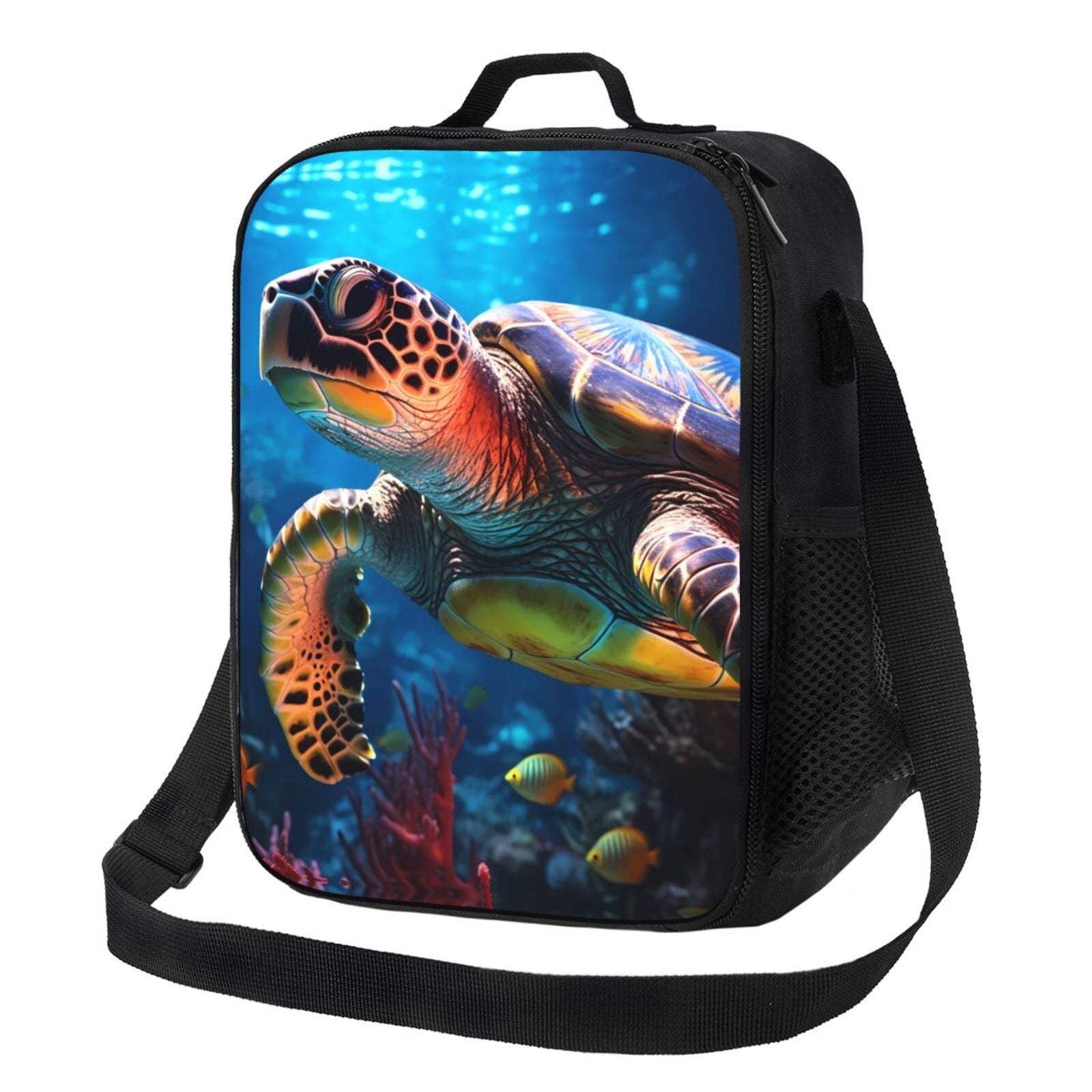 Lunch Box for Men Women Kids - Ice Blue Ocean Sea Turtle Insulated ...