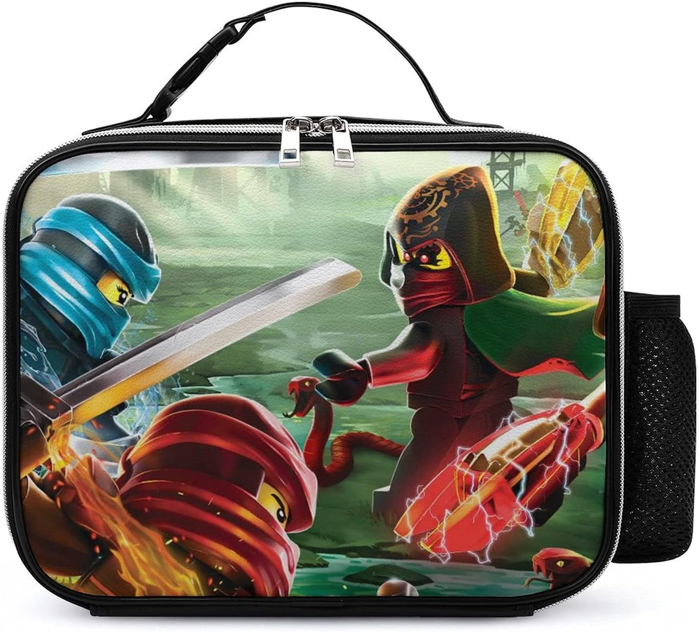 Lunch Box Ninjago Leather Lunch Bags Insulated Thermal Organizer ...