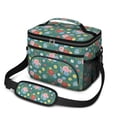 Lunch Box Pioneer Flower Floral Print Pattern Insulated Lunch Bag for ...