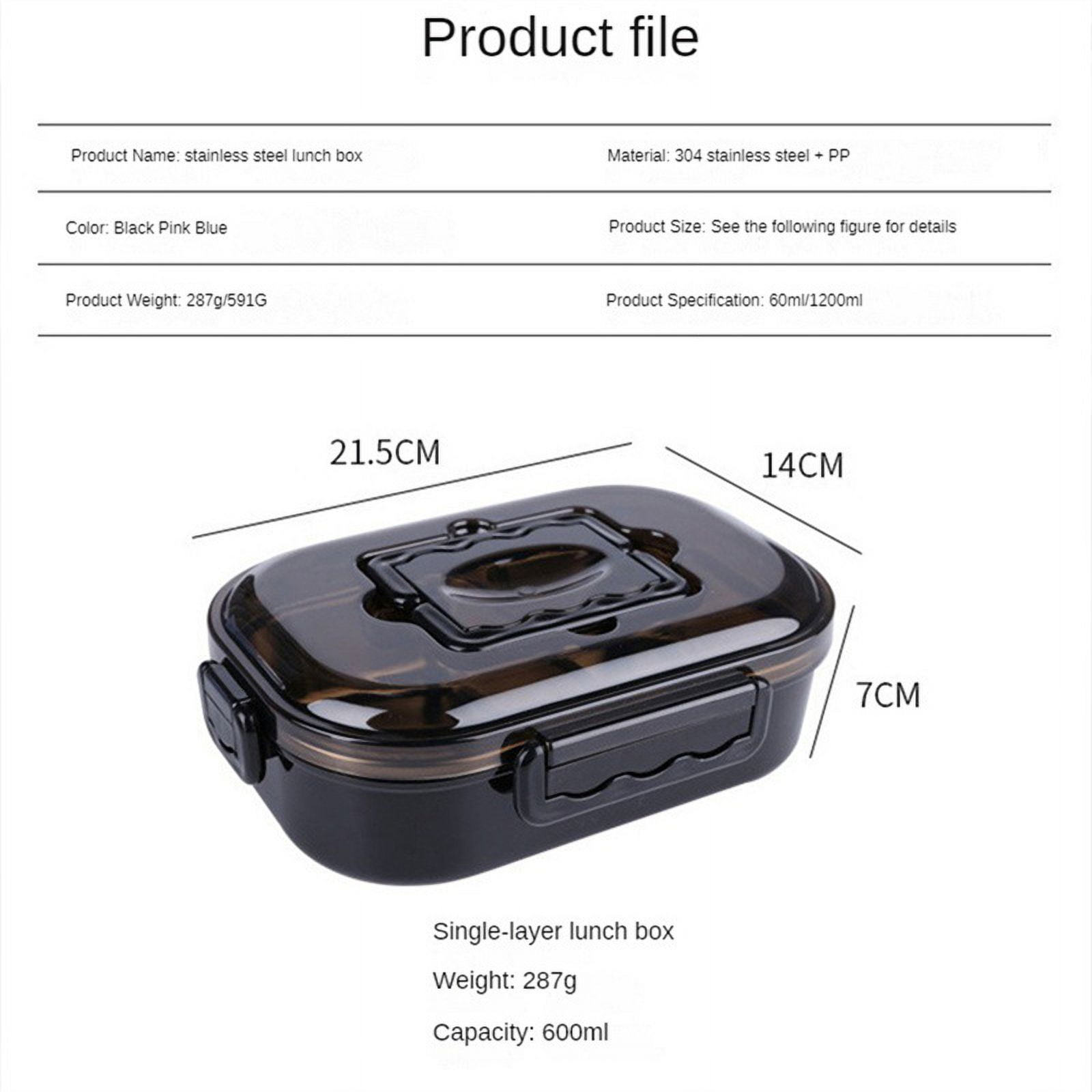 Lunch Box Portable Durable Leak-proof Easy To Clean Small Kitchen ...
