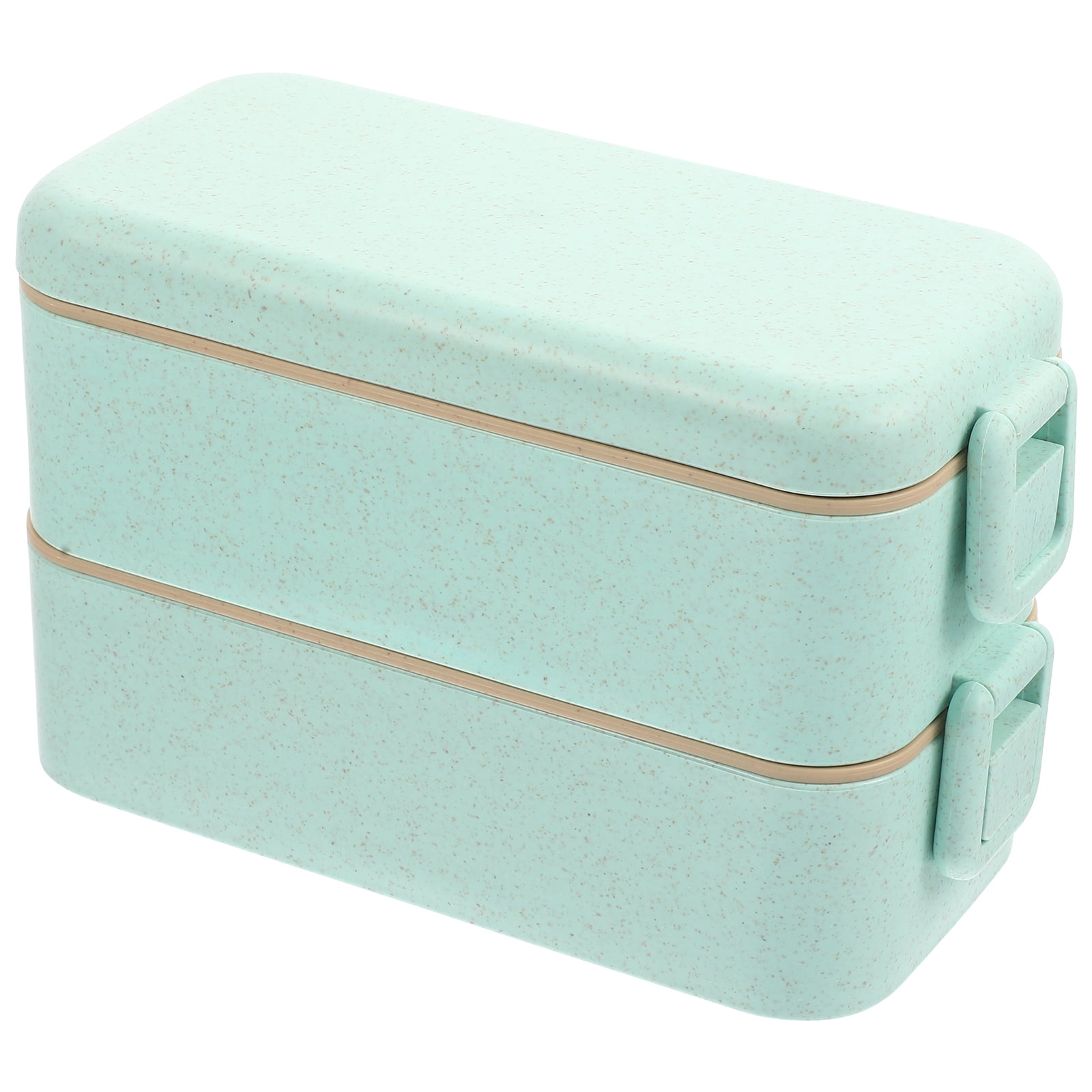 HEALEEP Lunch Box Wheat Straw Green For Adults Home Use 1Pcs 7.86x4 ...