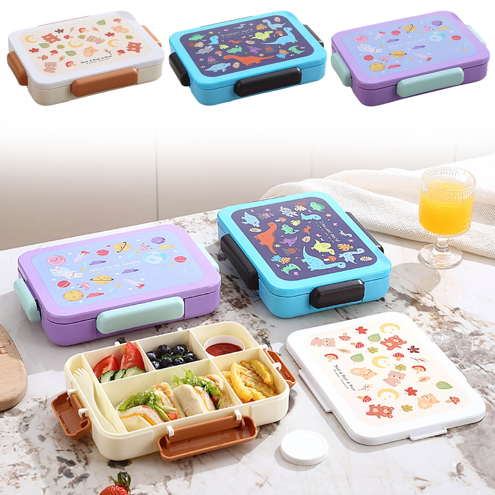 Lunch Box Salad Container | 1.2L Capacity | Portable Food Storage ...