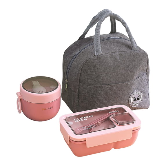 Lunch Box Set Microwave Safe Divided Compartment Leak Proof Meal Prep ...