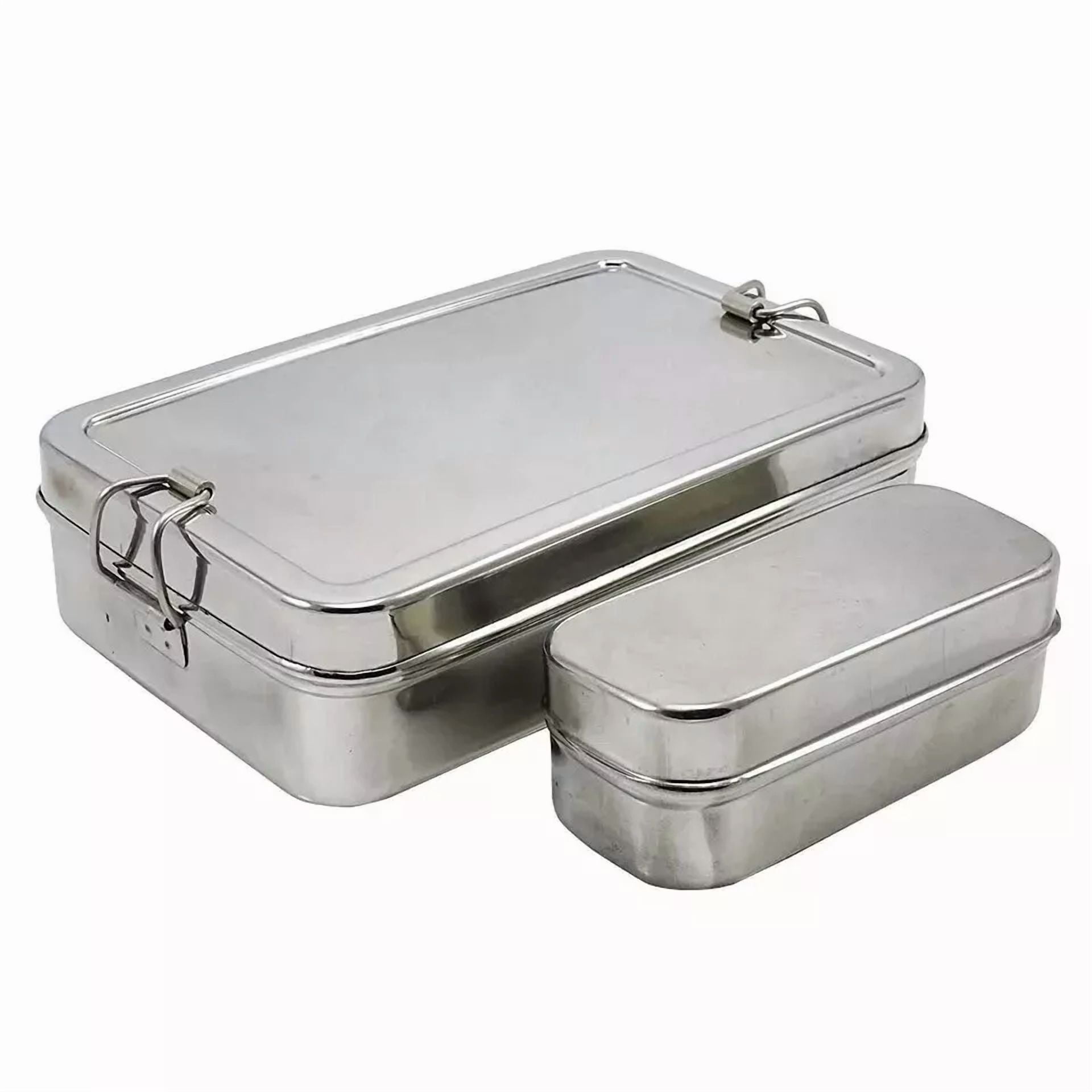 Lunch Box Stainless Steel Tiffin Box Food Container Rectangular Carrier ...