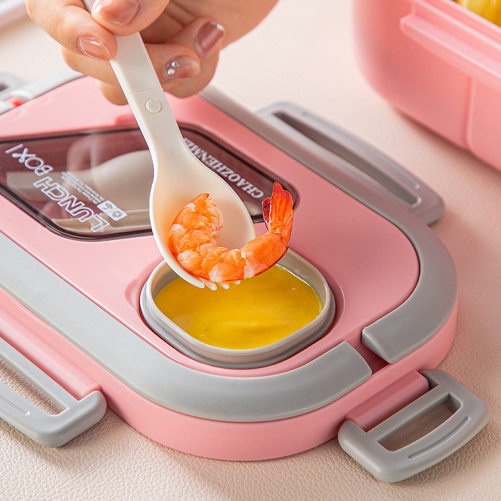 Lunch Box Tableware Food Containers Reusable Portable Carrying Handle ...
