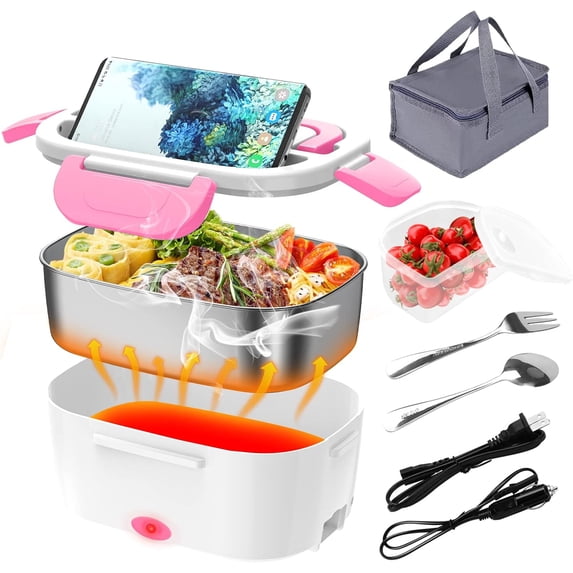 Lunch Box, Warmer Heater 12V 24V 110V, 80W Heated Lunch Box for ...
