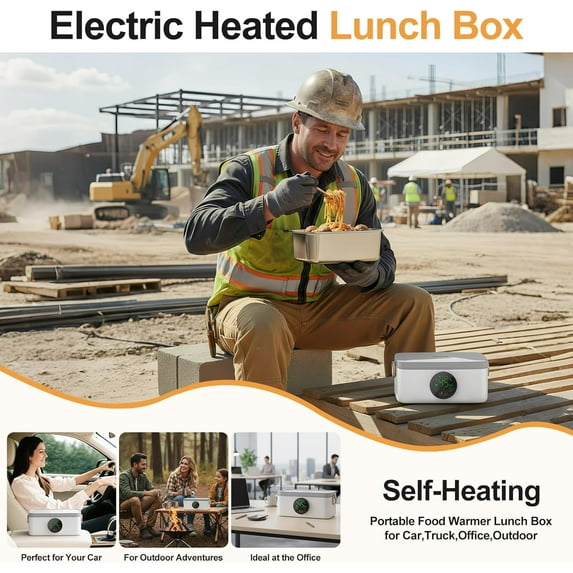 Lunch Box Wireless Portable Self-Heating Electric Rice Cooker 1L ...