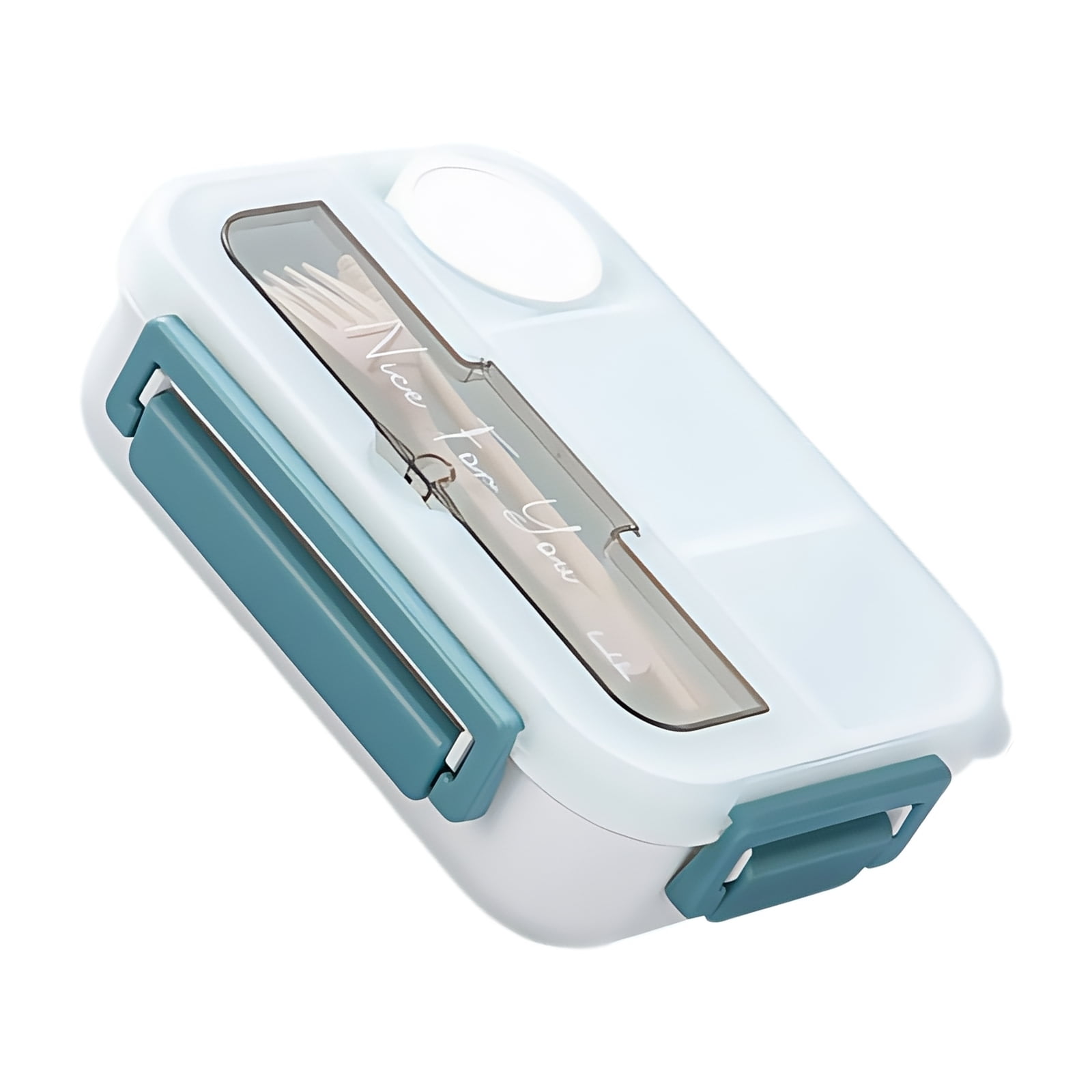 Lunch Box With Fork, Spoon Large Capacity Lunch Container Compartments ...