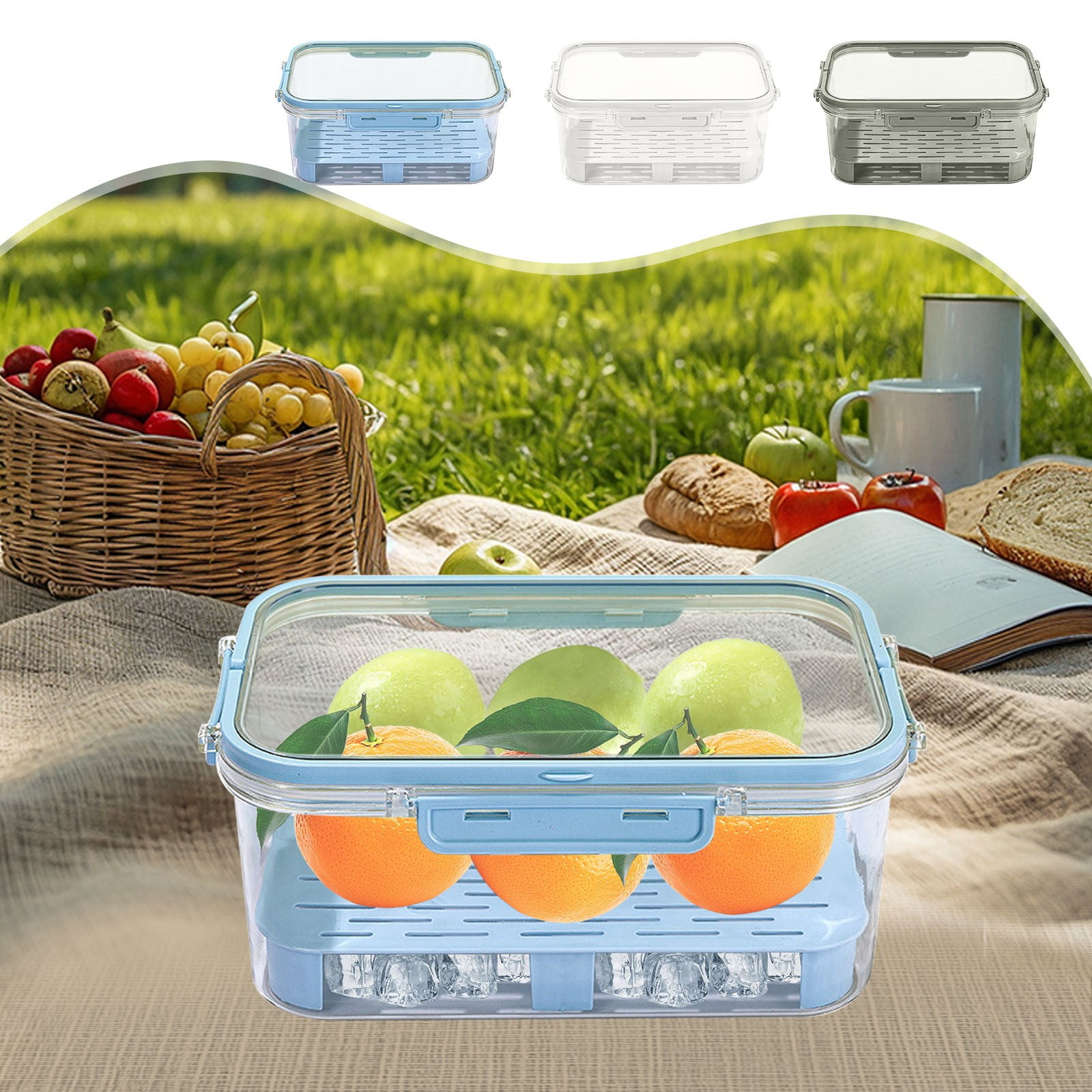 Lunch Box for Women Bento Box Portable Food Storage Box For Picnics And ...