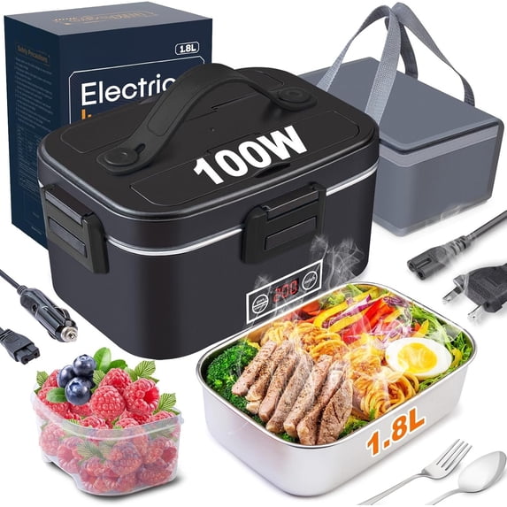 Lunch Box for 100W with Temperature Display Heated Lunch Box Warmer ...