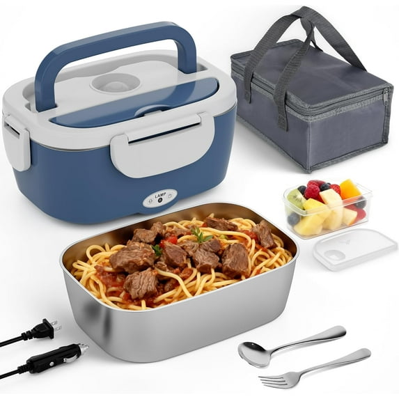 Lunch Box for , 80W Heated Lunch Box for //Office/Travel with 1.5L ...