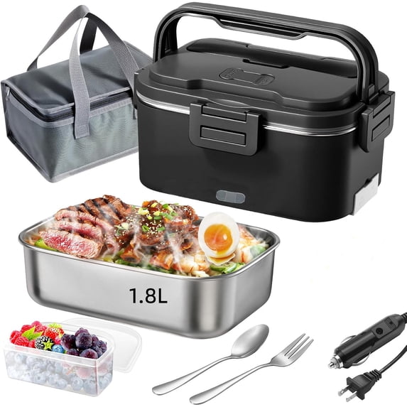 Lunch Box for Adultss 100W 1.8L Portable Heated Lunch Box for men,12V ...