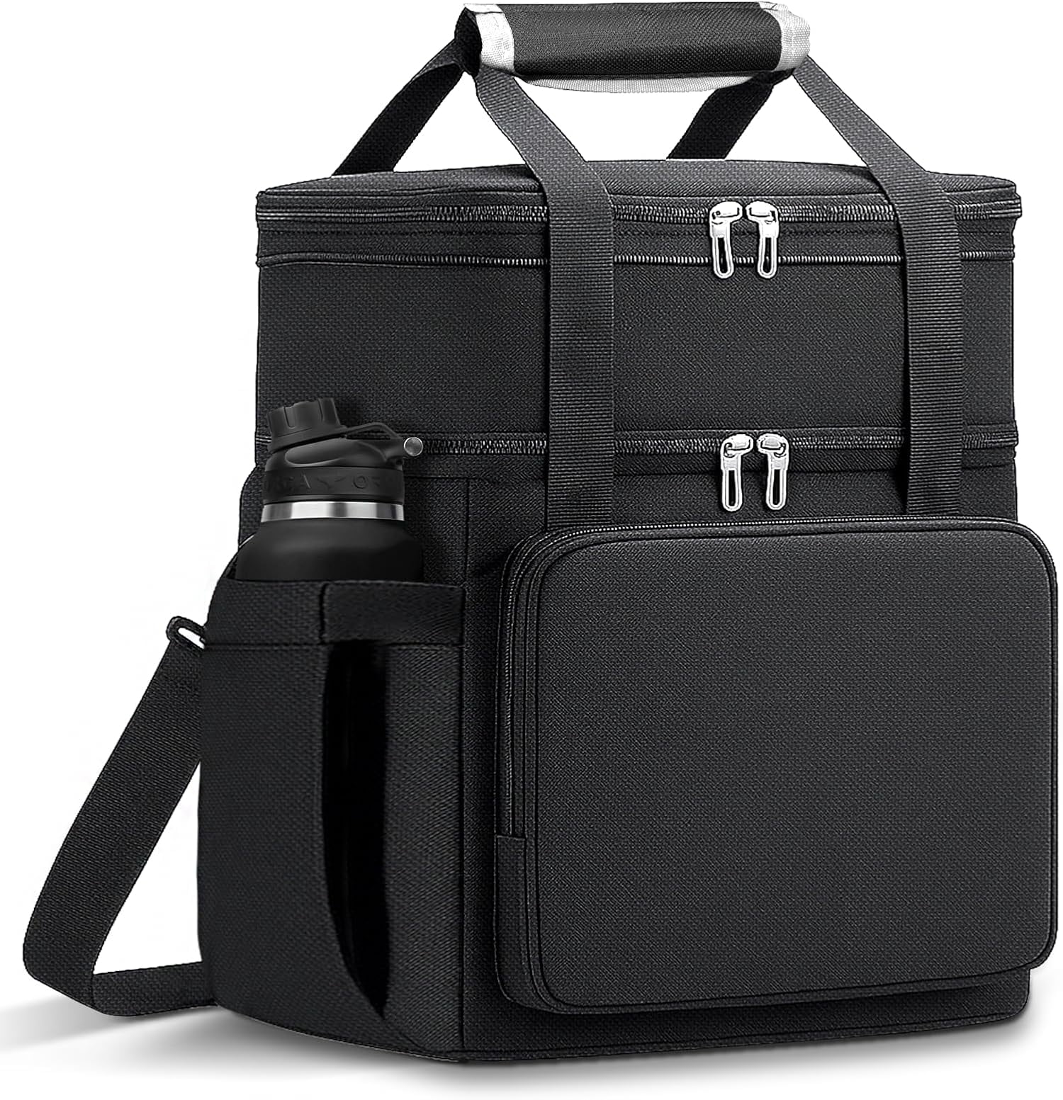 Lunch Box for Men Women, Large Expandable Insulated Lunch Bag, Double ...