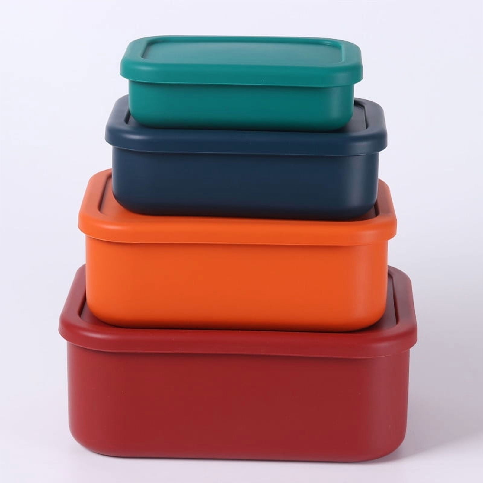 Lunch Box for Women 4 silicone lunch boxes of different sizes, Used for ...