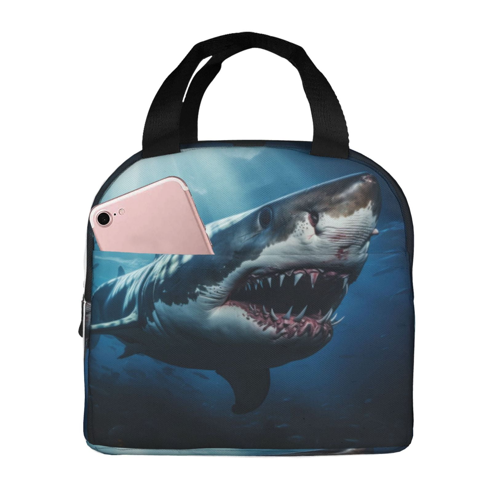 Lunch Box for Women Men 3D Realistic Shark Reusable Insulated Lunch Bag ...