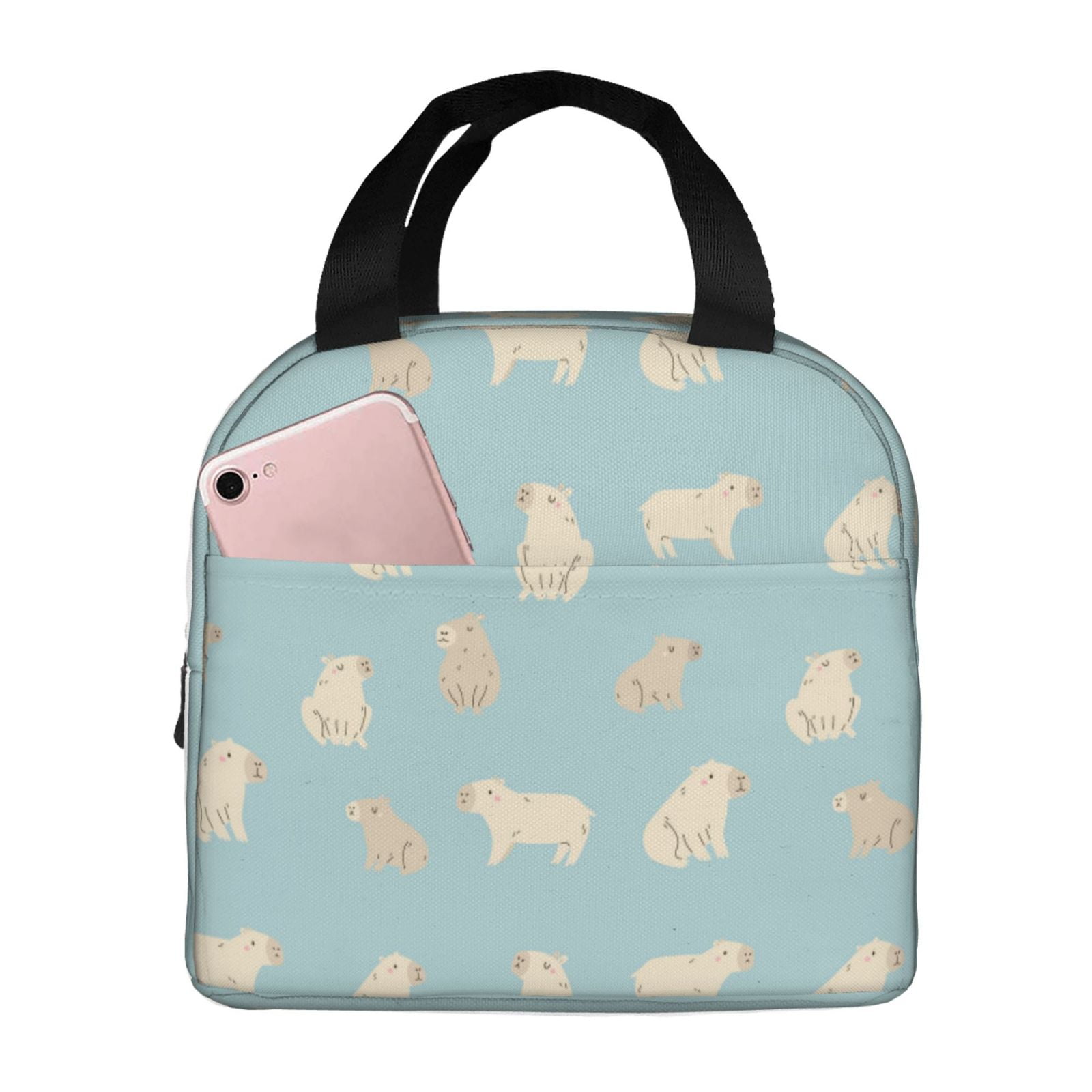 Lunch Box for Women Men Cartoon Capybaras Reusable Insulated Lunch Bag ...