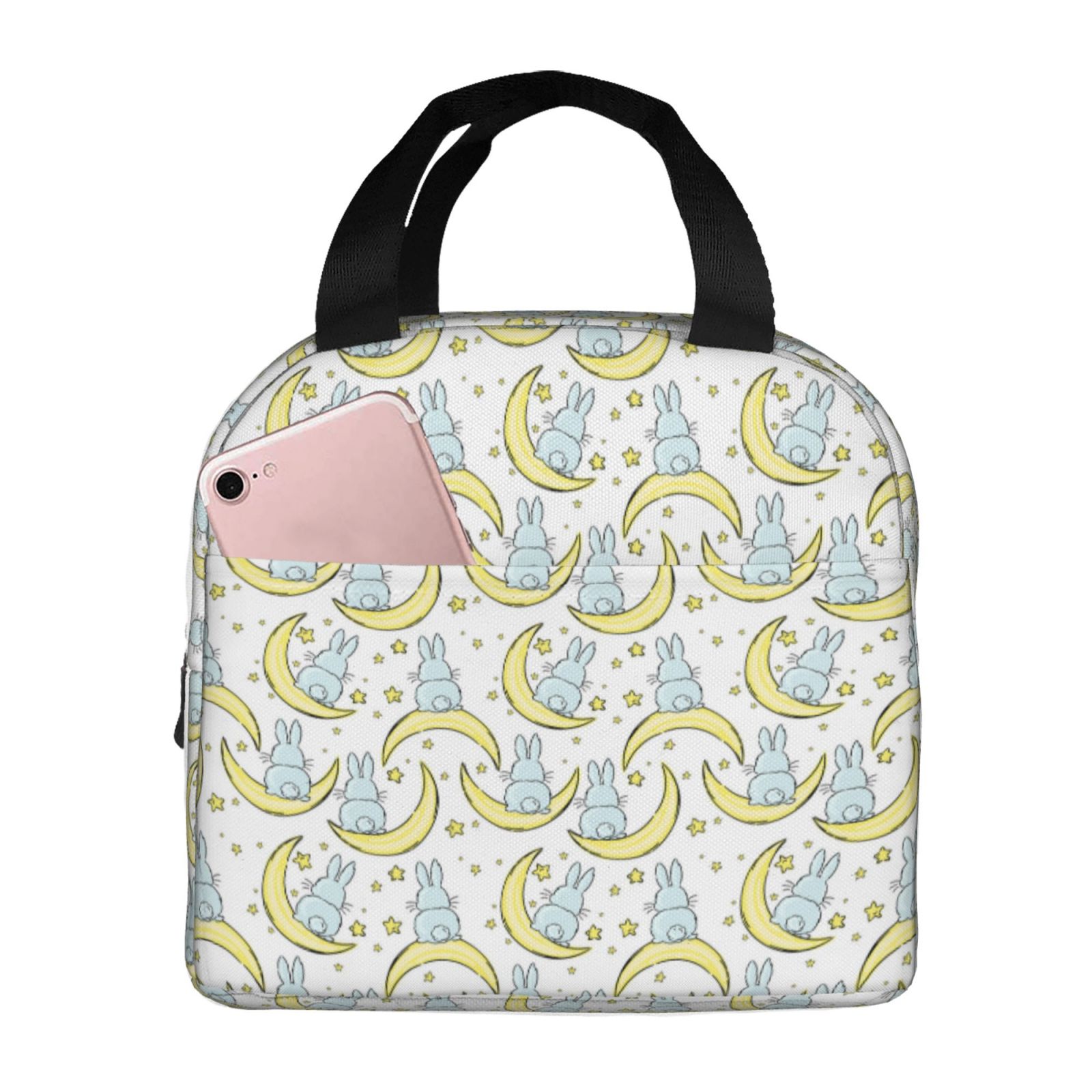 Lunch Box for Women Men Cartoon Cute Rabbit Moon Stars_A Reusable ...