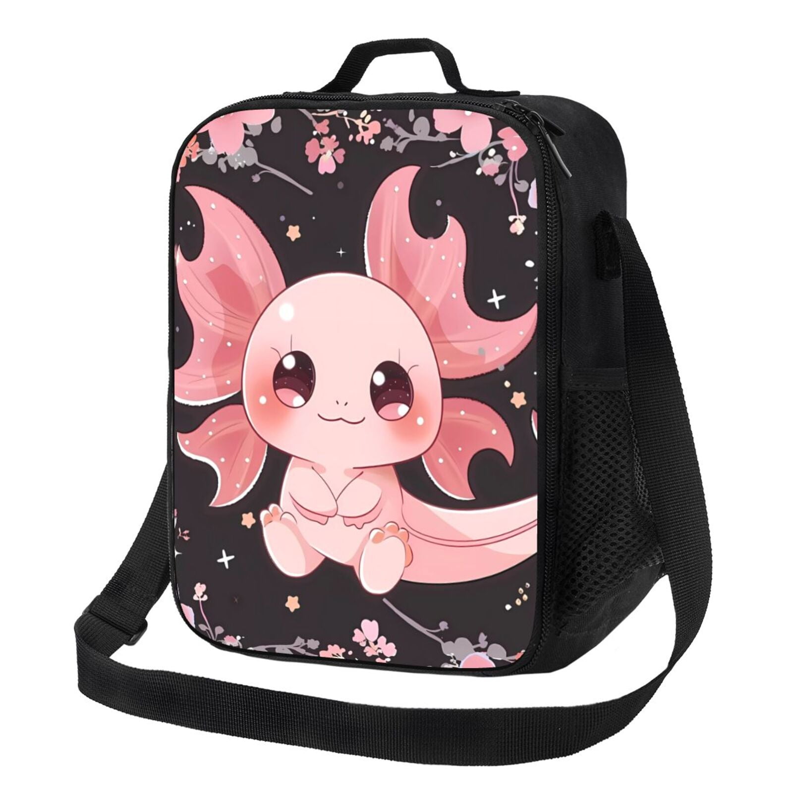 Lunch Box for Women Men Chibi Axolotl Sakura Fantasy Insulated Lunch ...