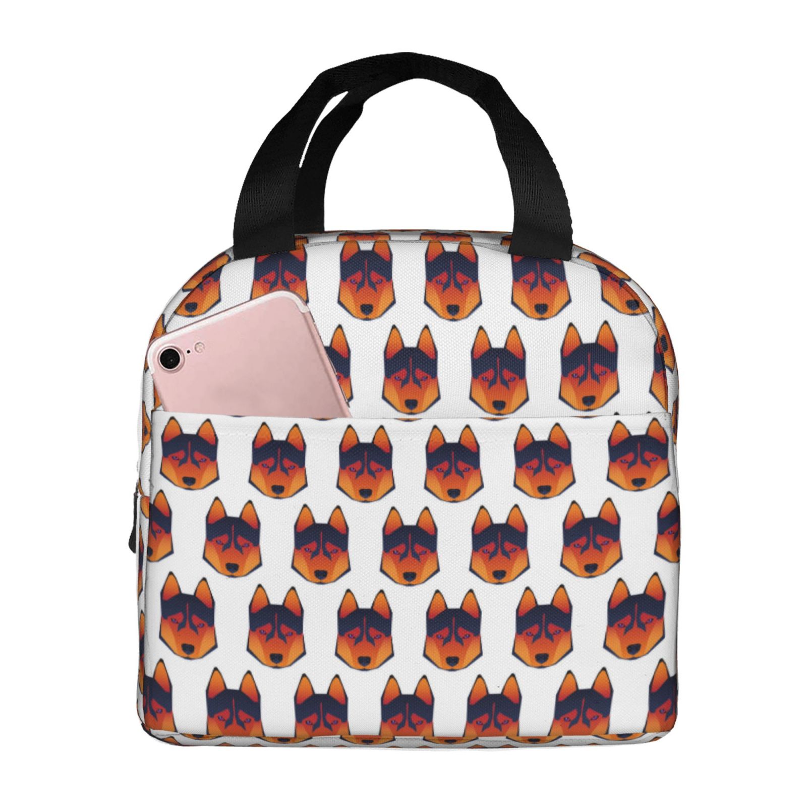 Lunch Box for Women Men Classic Cute Husky Reusable Insulated Lunch Bag ...