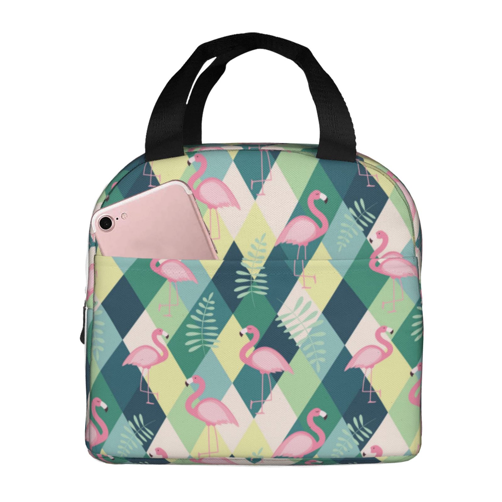 Lunch Box for Women Men Colorful Bird Leaves Reusable Insulated Lunch ...