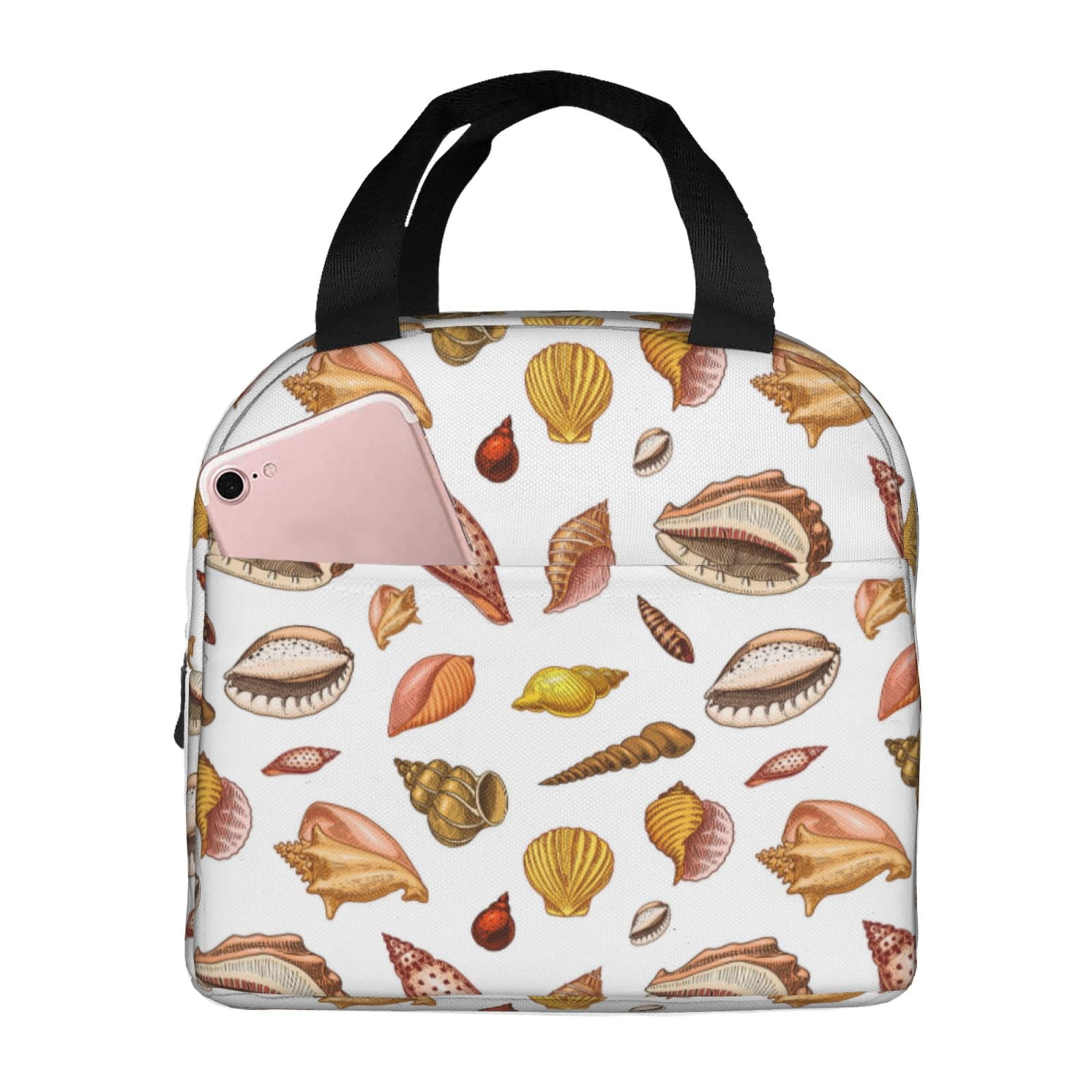 Lunch Box for Women Men Conch Shells Print No.9022 Reusable Insulated ...