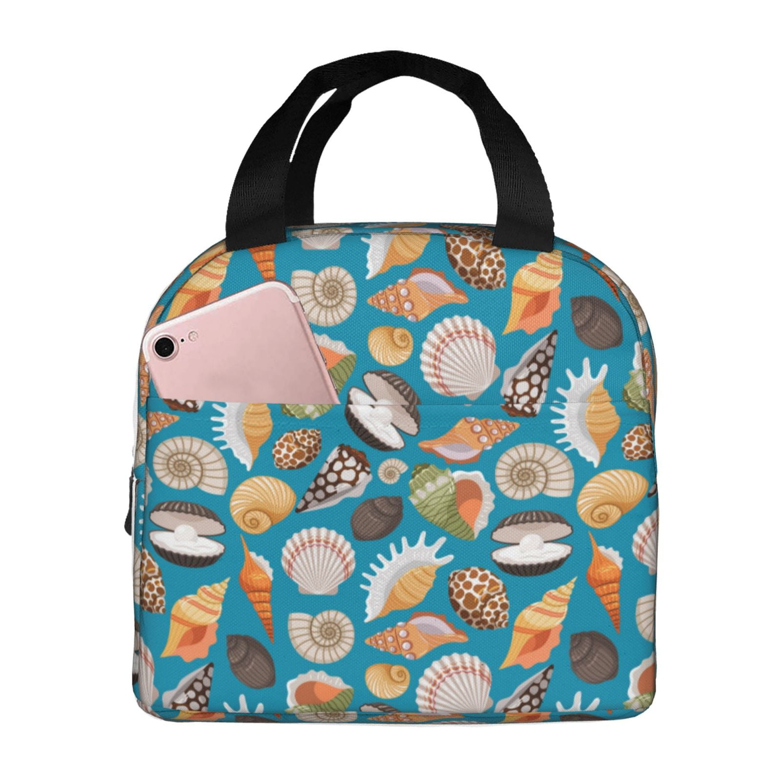 Lunch Box for Women Men Conch and Shells Reusable Insulated Lunch Bag ...