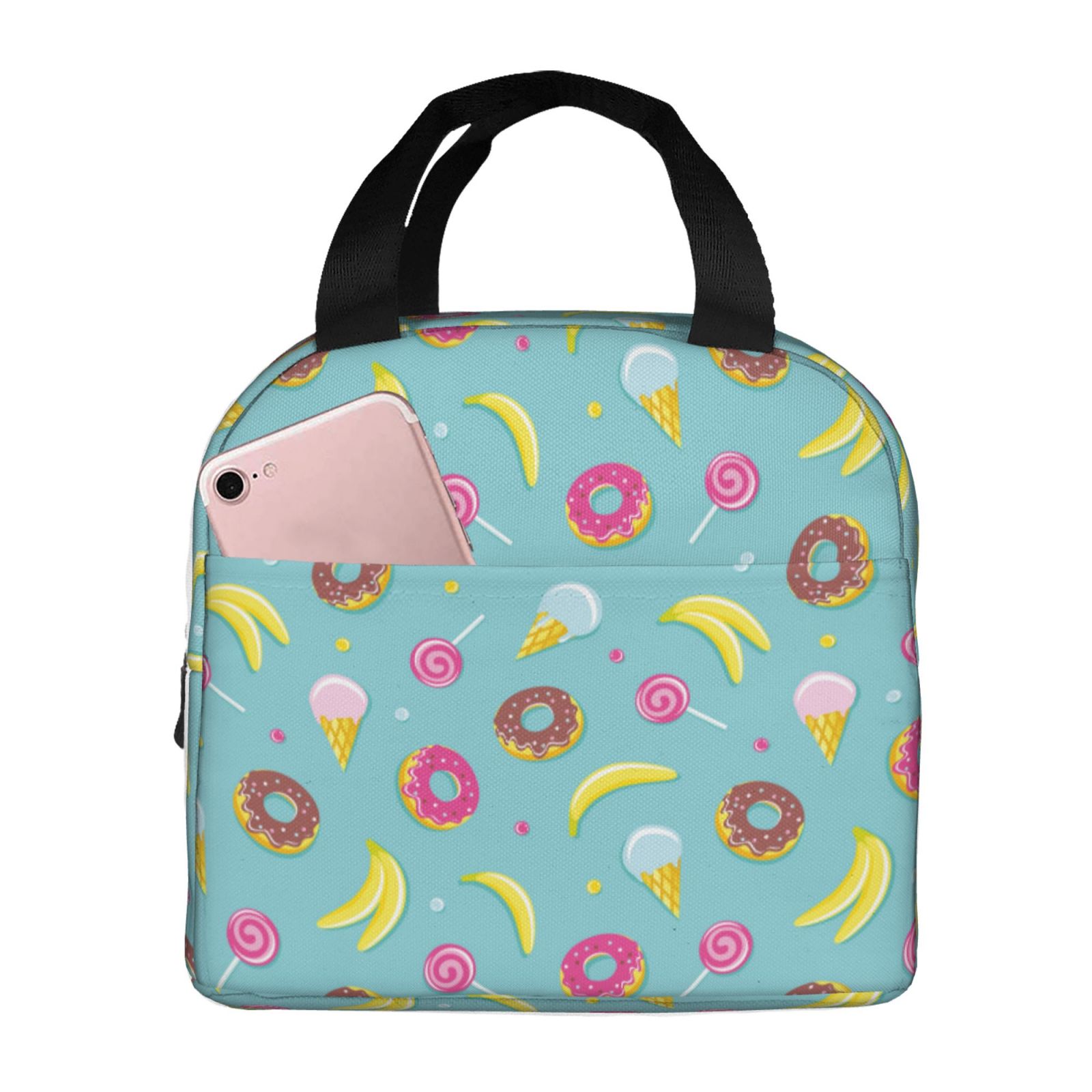 Lunch Box for Women Men Cute Banana Candy Ice Cream Reusable Insulated ...