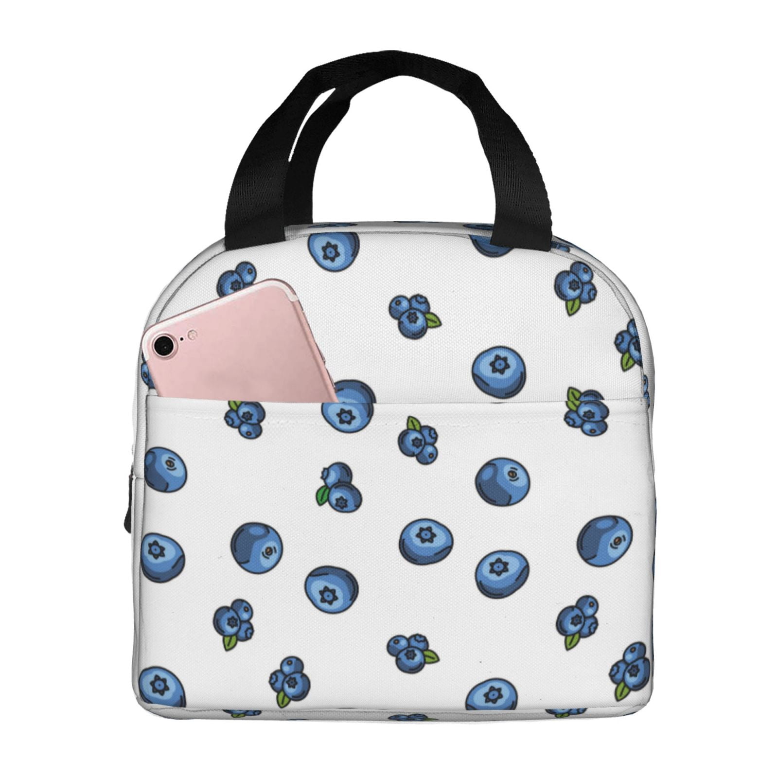 Lunch Box for Women Men Cute Blueberry Turquoise Reusable Insulated ...