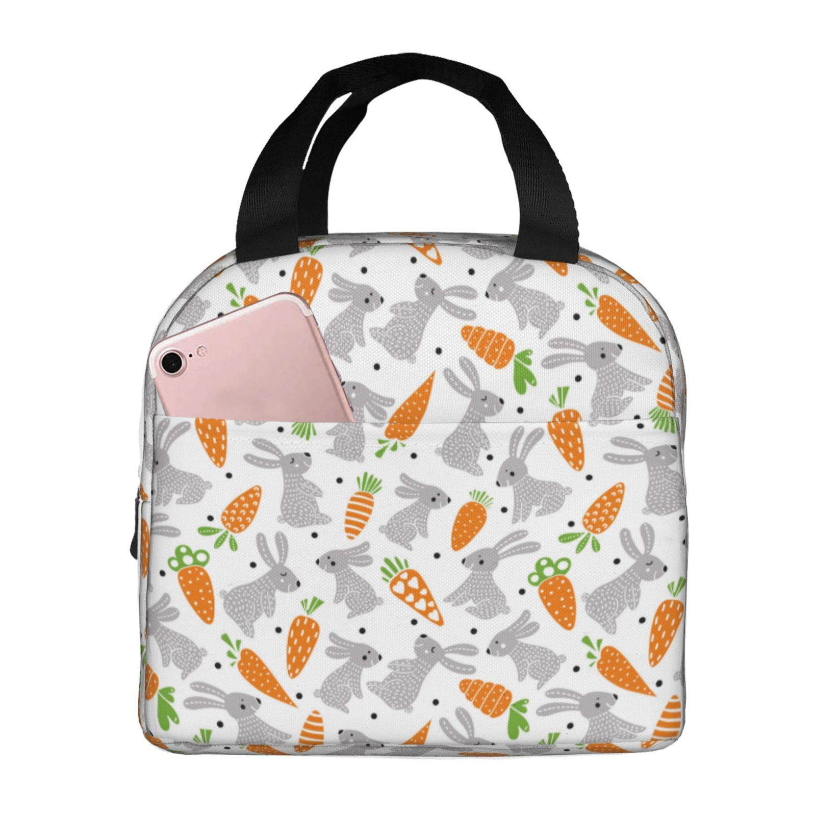 Lunch Box for Women Men Cute Carrot Rabbit Love Reusable Insulated ...