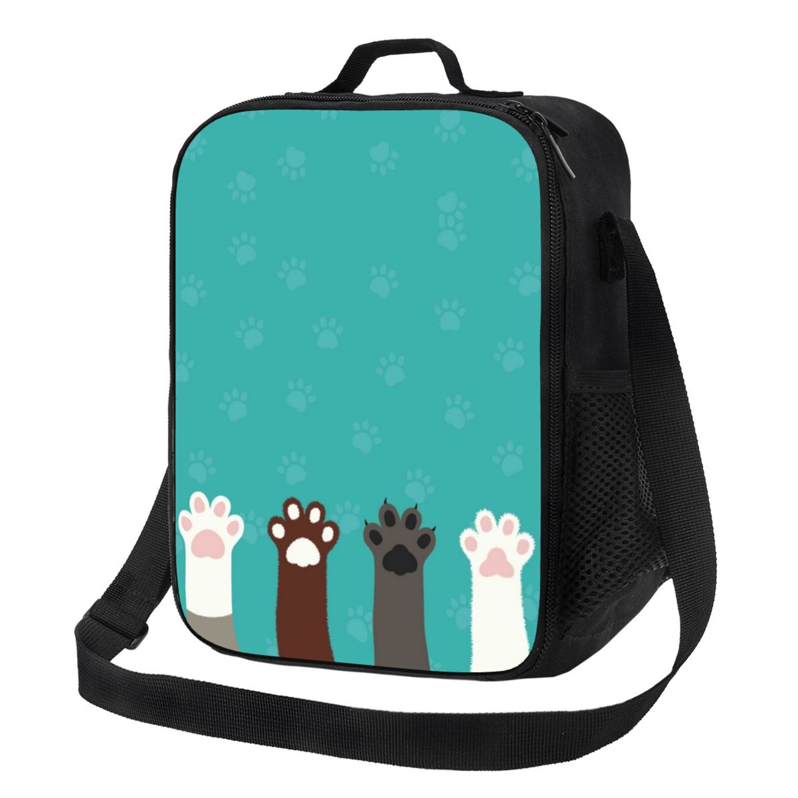 Lunch Box for Women Men Cute Cat Paw And Dog Insulated Lunch with ...