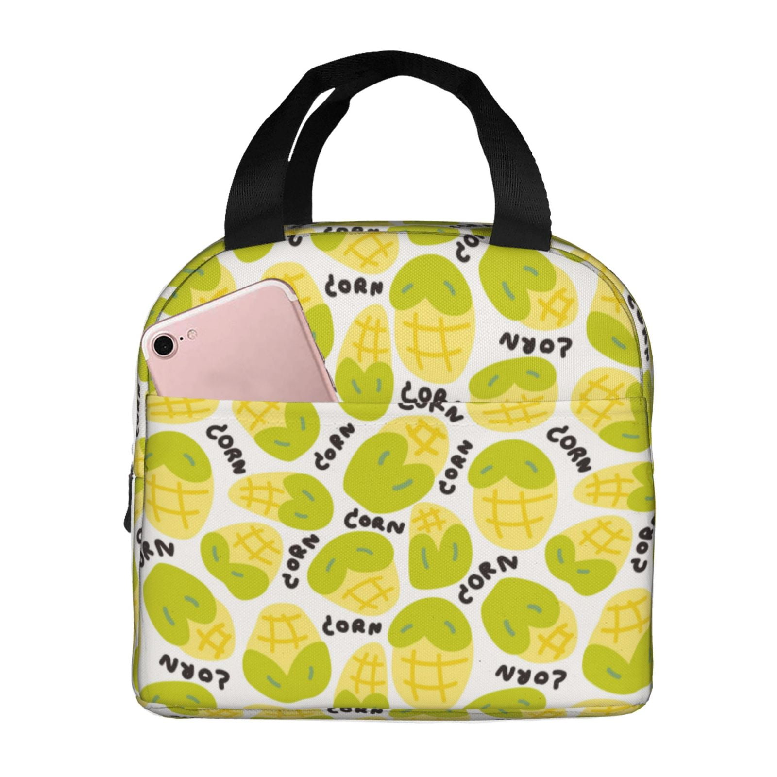 Lunch Box for Women Men Cute Gold Corn Reusable Insulated Lunch Bag ...