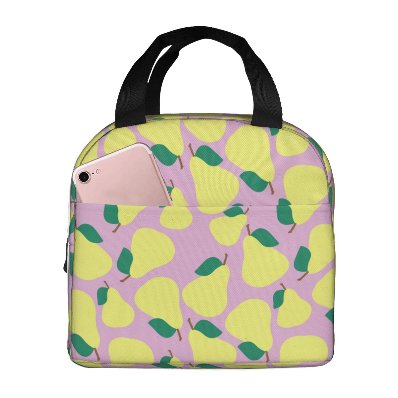 Lunch Box for Women Men Cute Pear Purple Reusable Insulated Lunch Bag ...