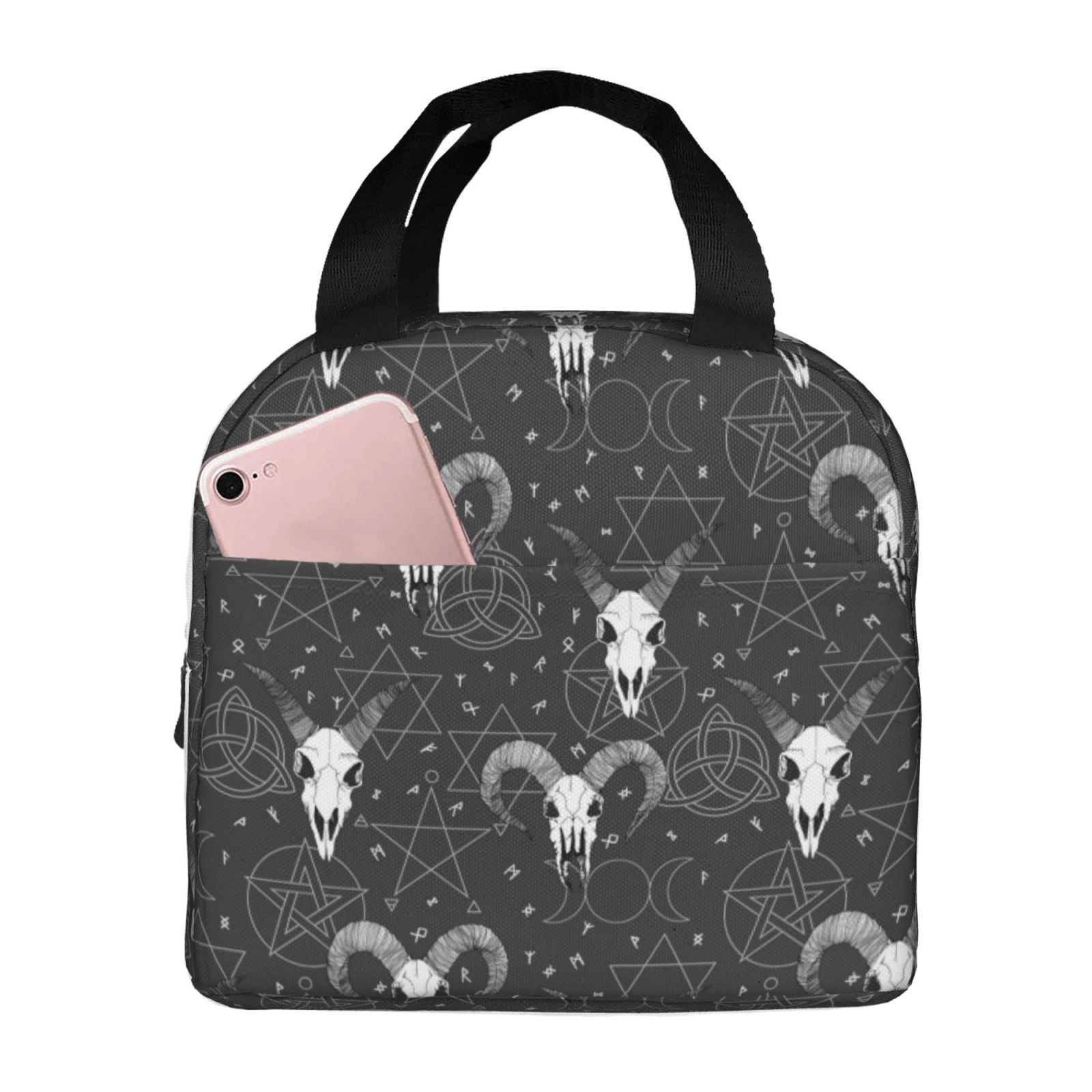 Lunch Box for Women Men Gothic Style Cool Goat Skull_A Reusable ...