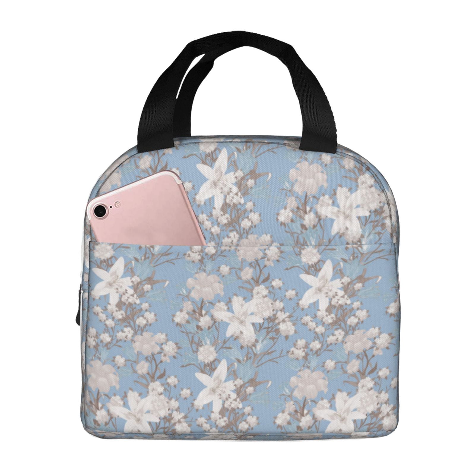 Lunch Box for Women Men Lily flower Reusable Insulated Lunch Bag, Lunch ...