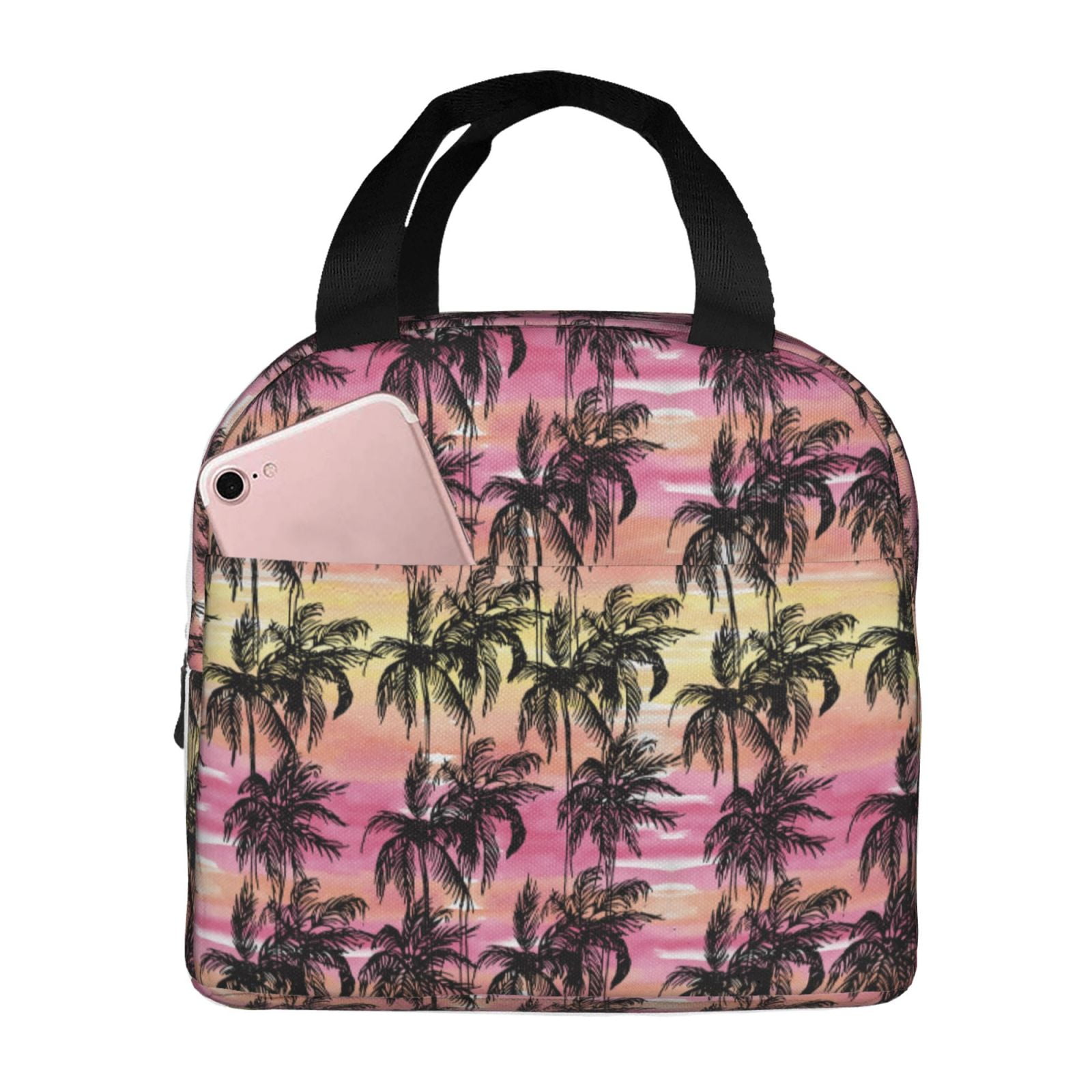 Lunch Box for Women Men Palm tree_AA Reusable Insulated Lunch Bag ...